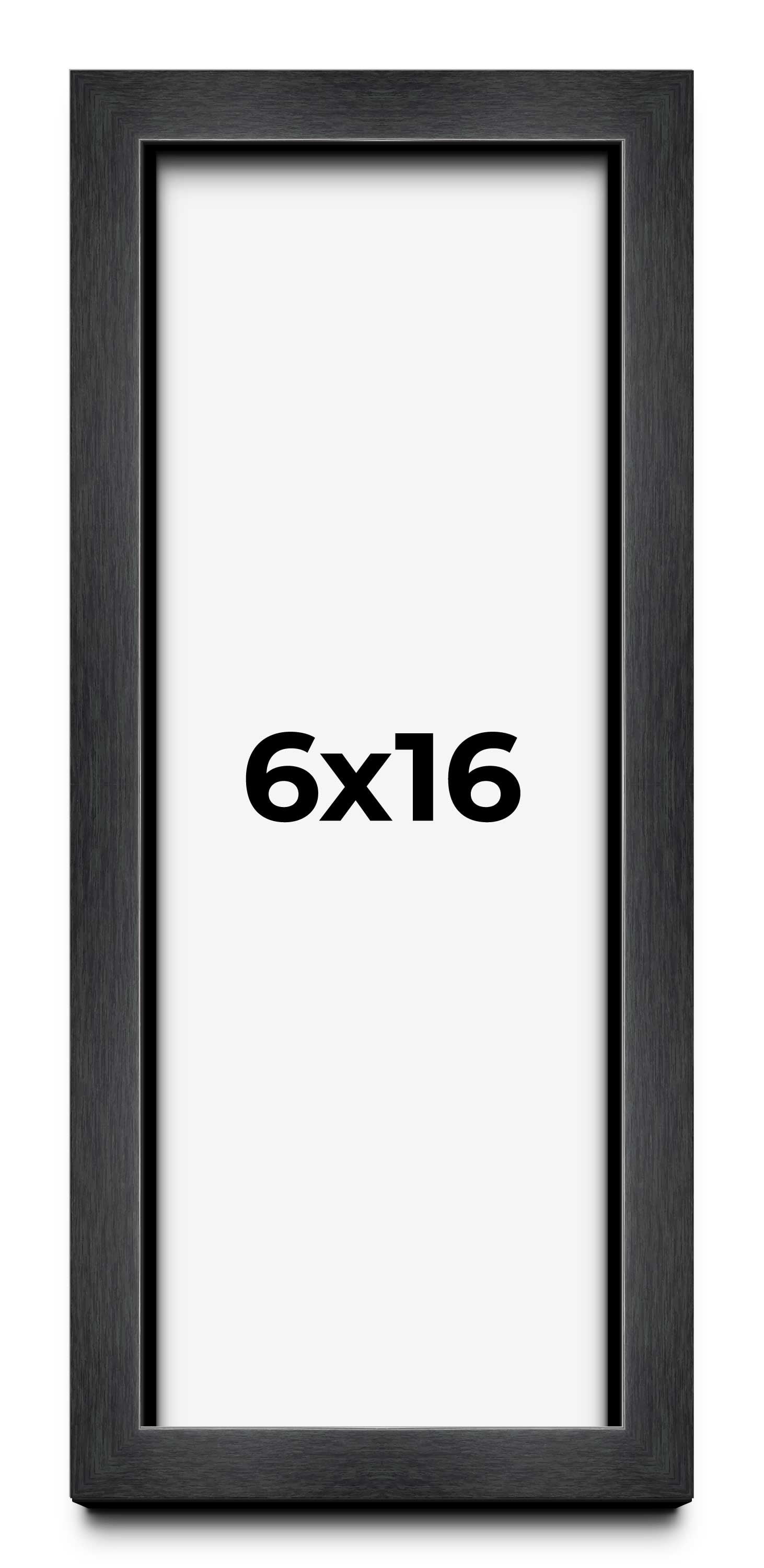 6x16 Shadow Box Frame Grey Charcoal Black | 0.875 Inches Deep | Solid ...