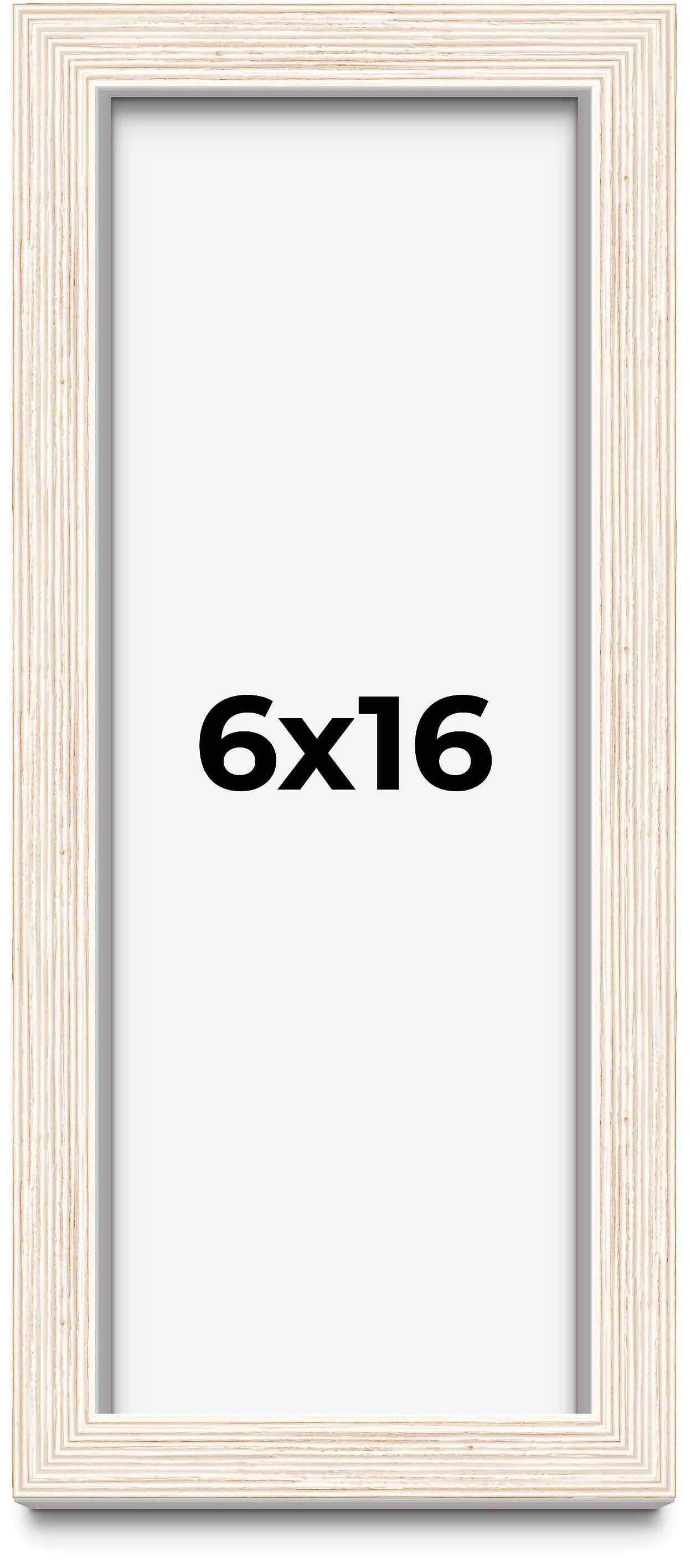 6x16 Shadow Box Frame White | 1.125 Inches Deep Real Wood Rustic ...