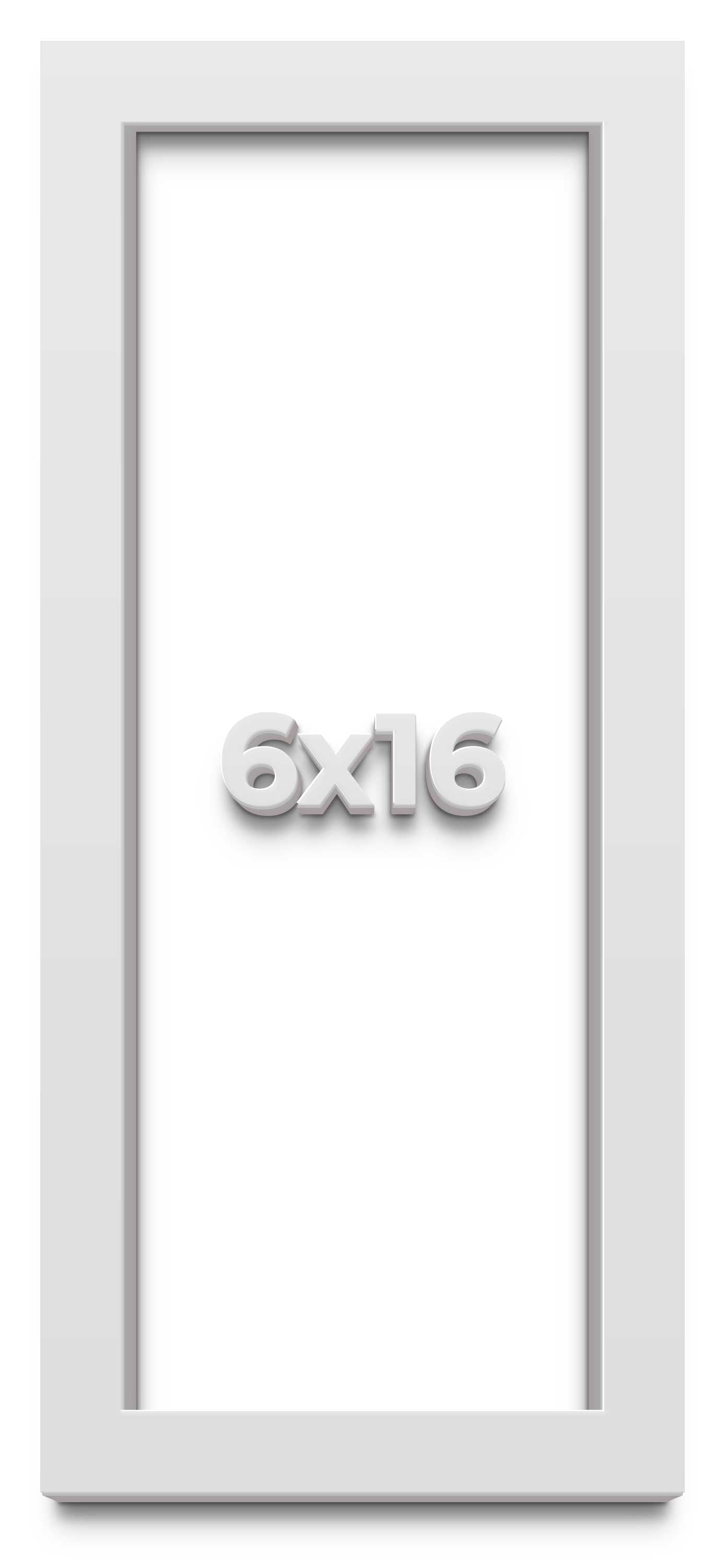 6x16 Shadow Box High Gloss White Display Frame | 1.625 Inches Deep | 1 ...
