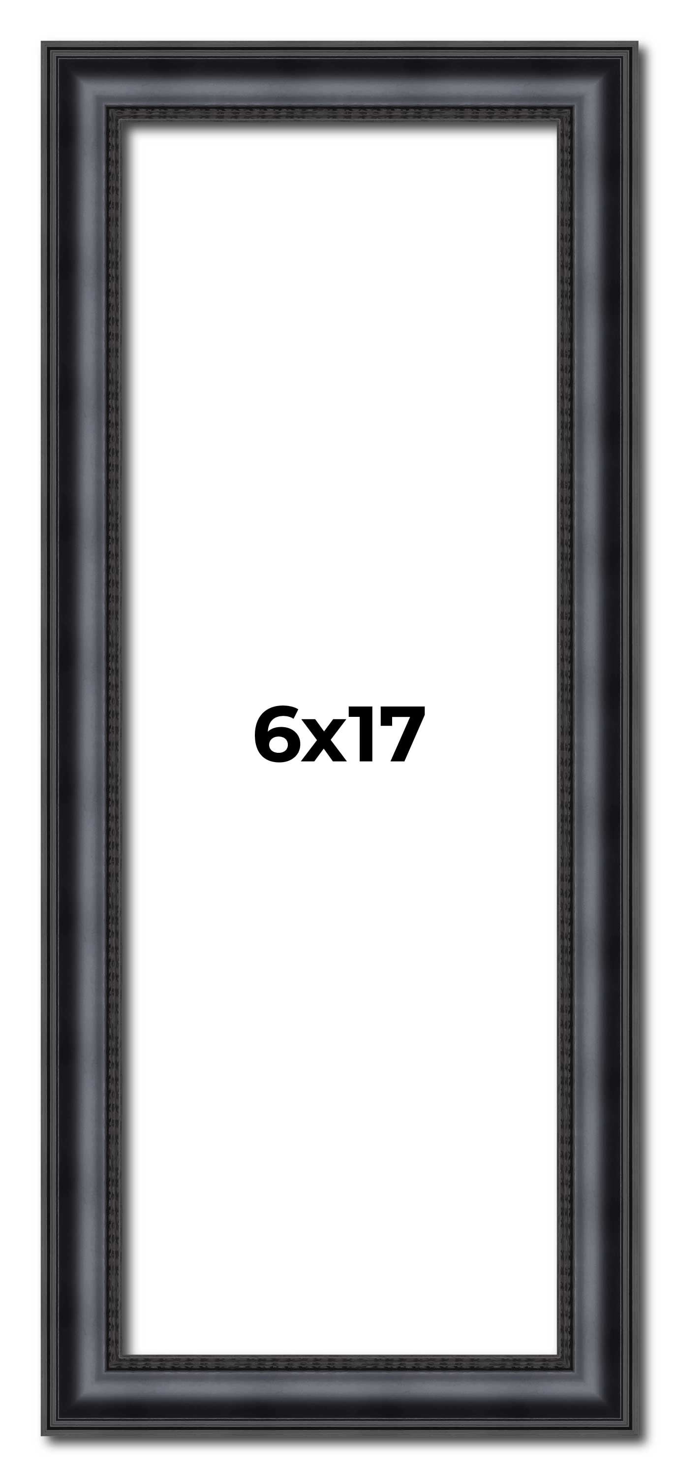 6x17 Frame Black Real Wood Picture Frame Width 1.25 inches | Interior ...
