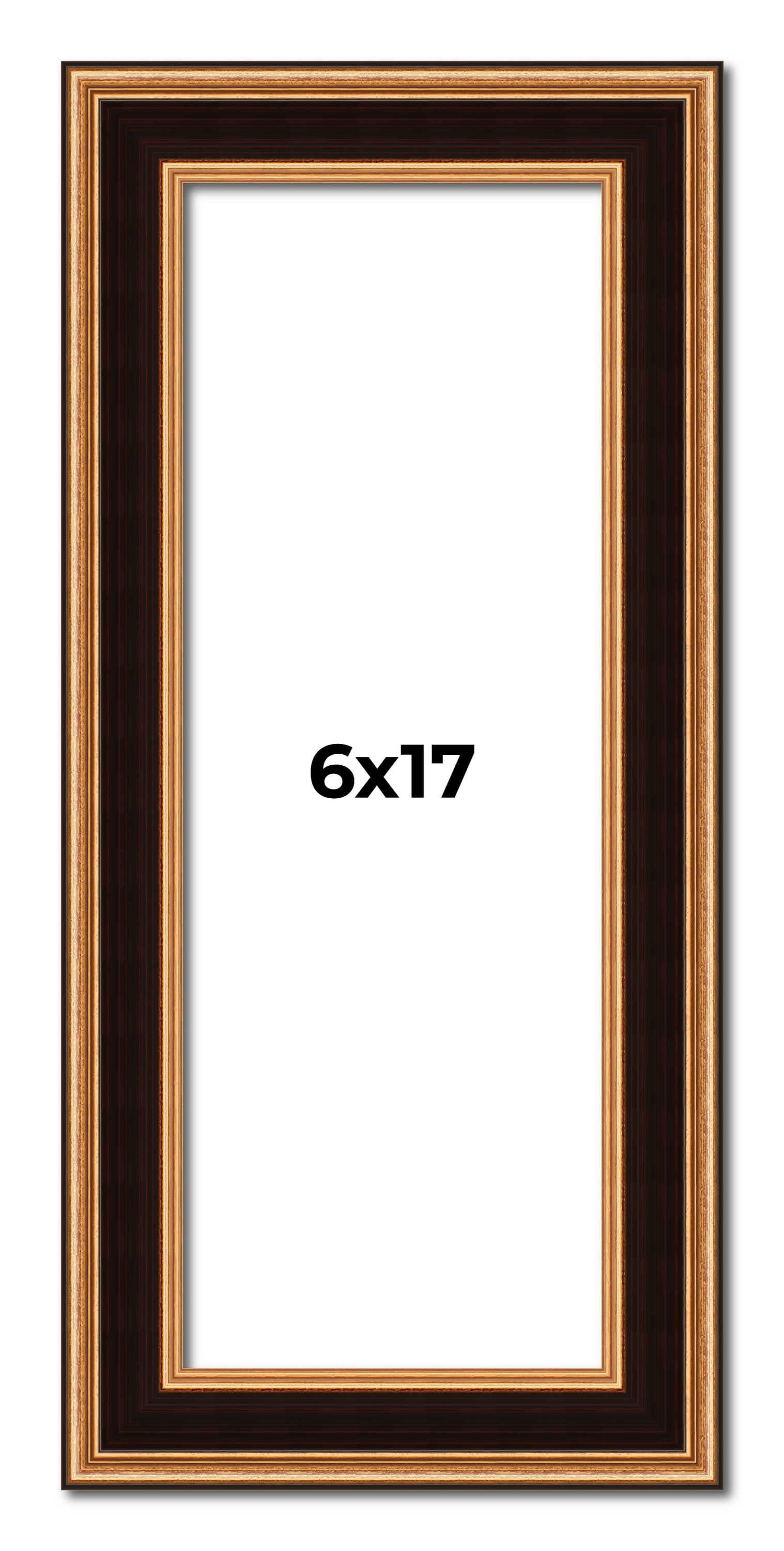 6x17 Frame Gold Brown Plein Air Vintage Solid Wood Picture Frame | 1.75 ...