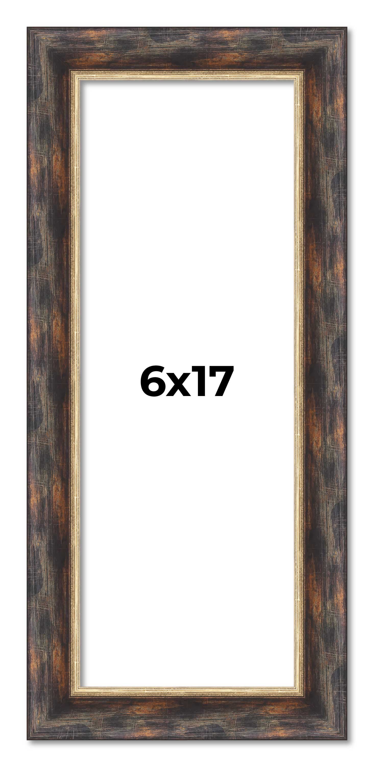 6x17 Frame Gold Real Wood Picture Frame Width 1.5 inches | Interior ...
