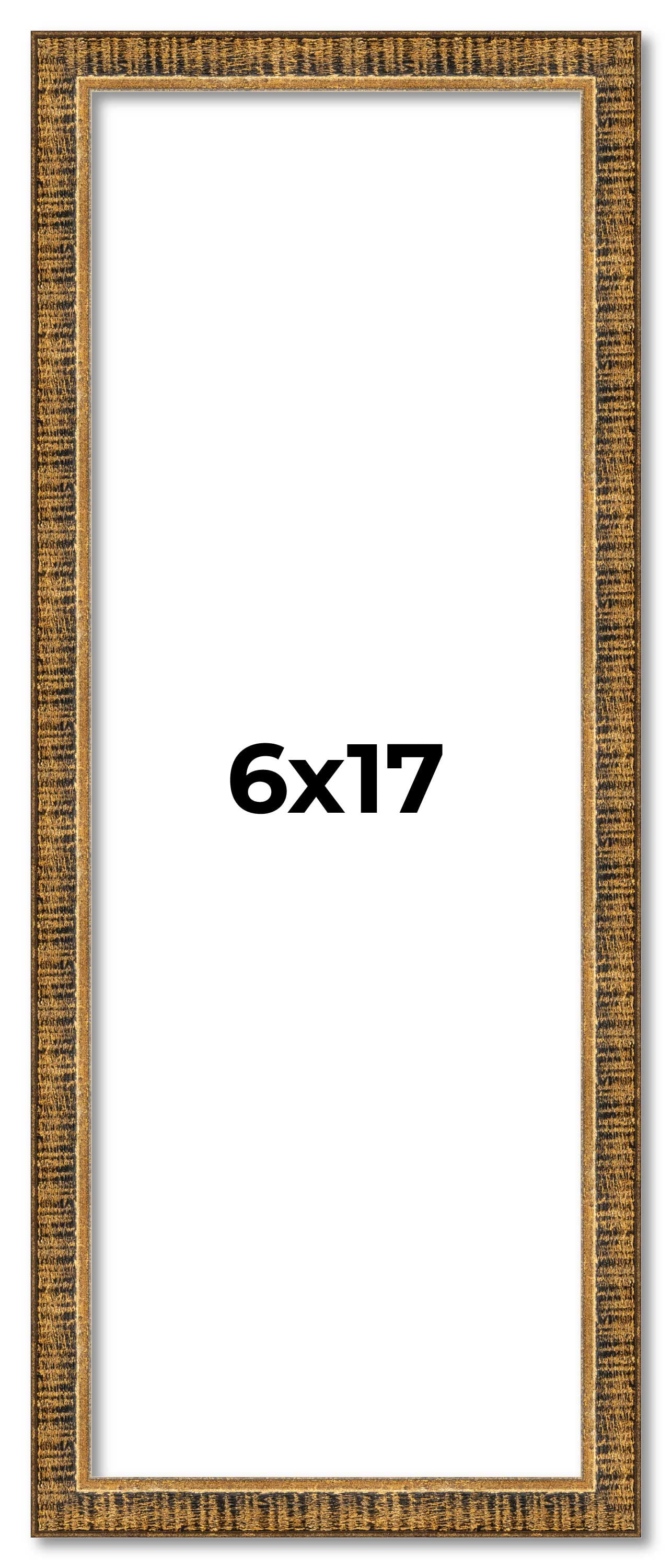 6x17 Frame Gold Solid Wood Picture Frame - Complete Modern Photo Frame ...
