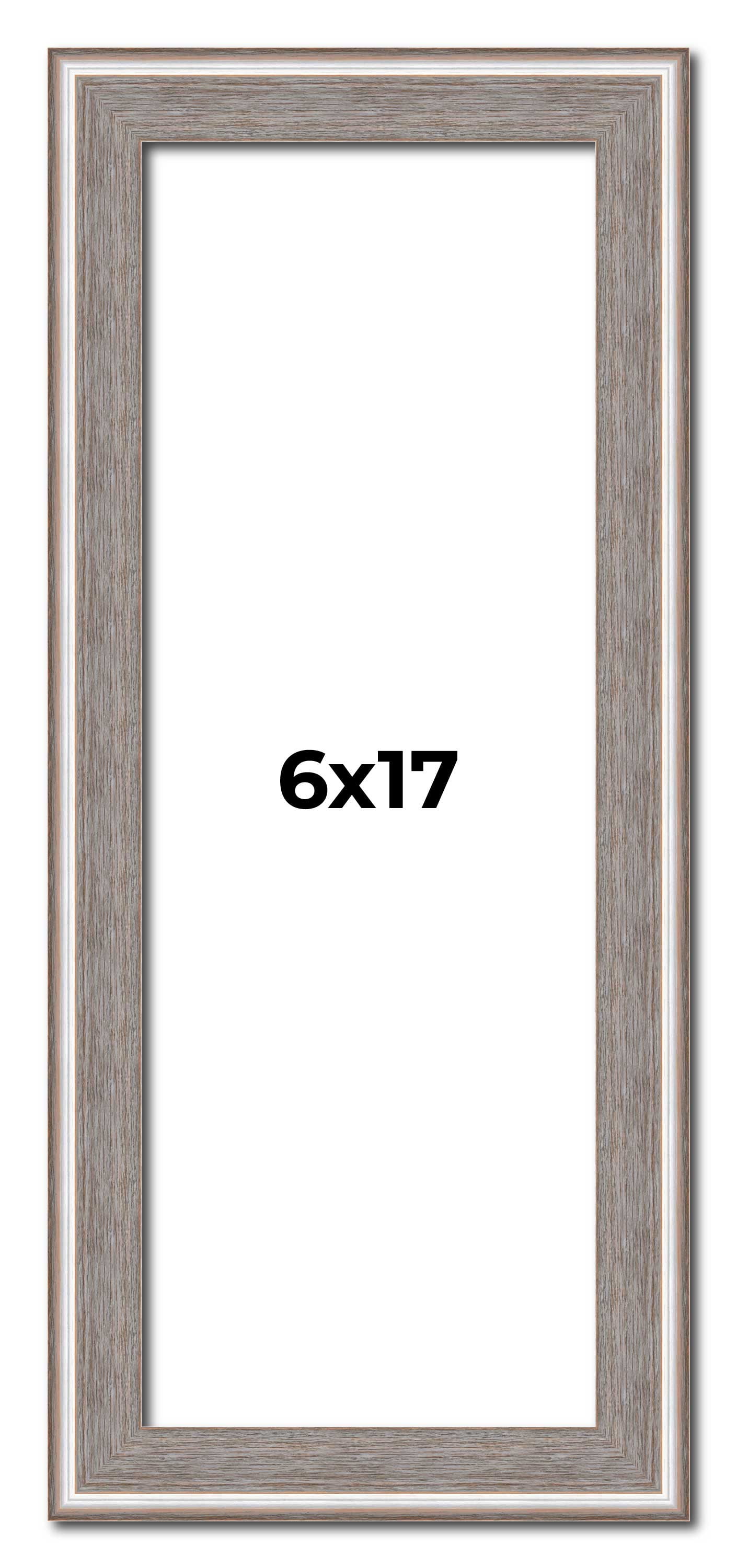 6x17 Frame Grey Real Wood Picture Frame Width 1.25 inches | Interior ...