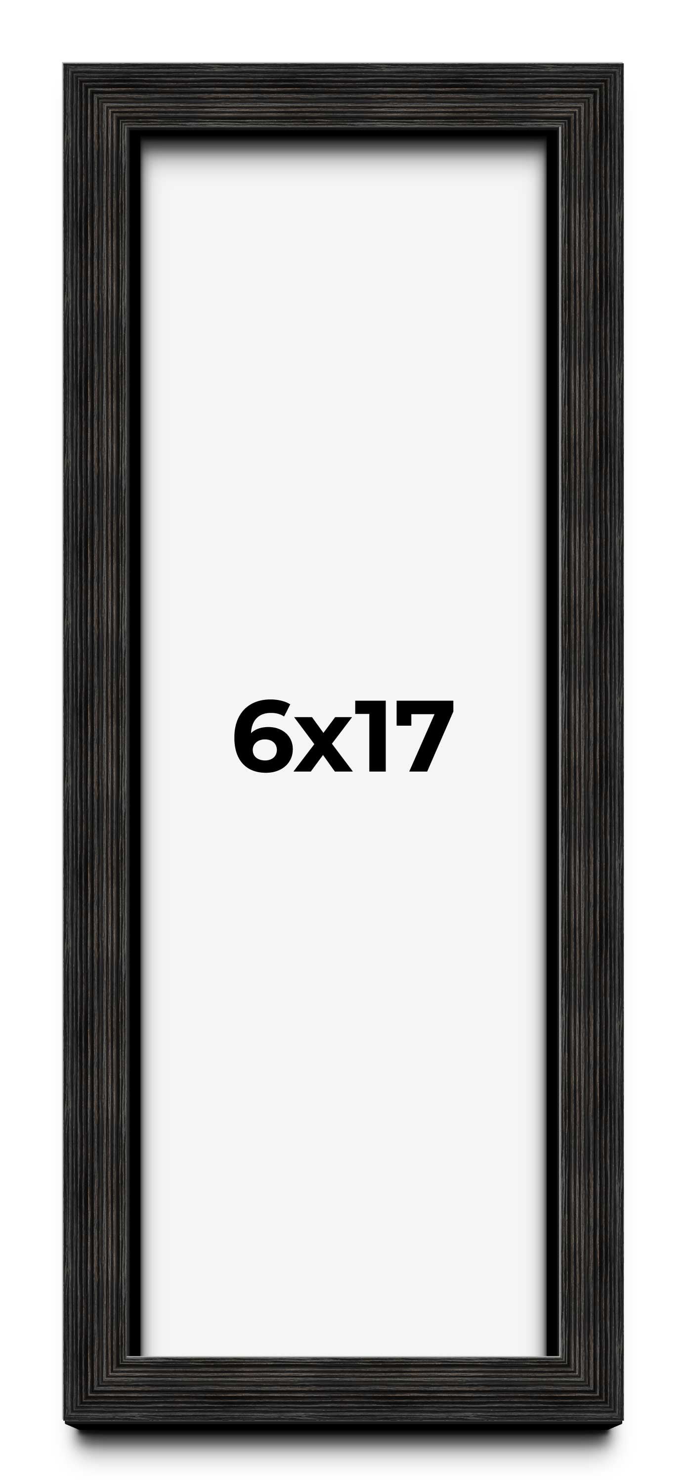 6x17 Shadow Box Black Rustic Barnwood Display Frame | 1.125 Inch Deep ...