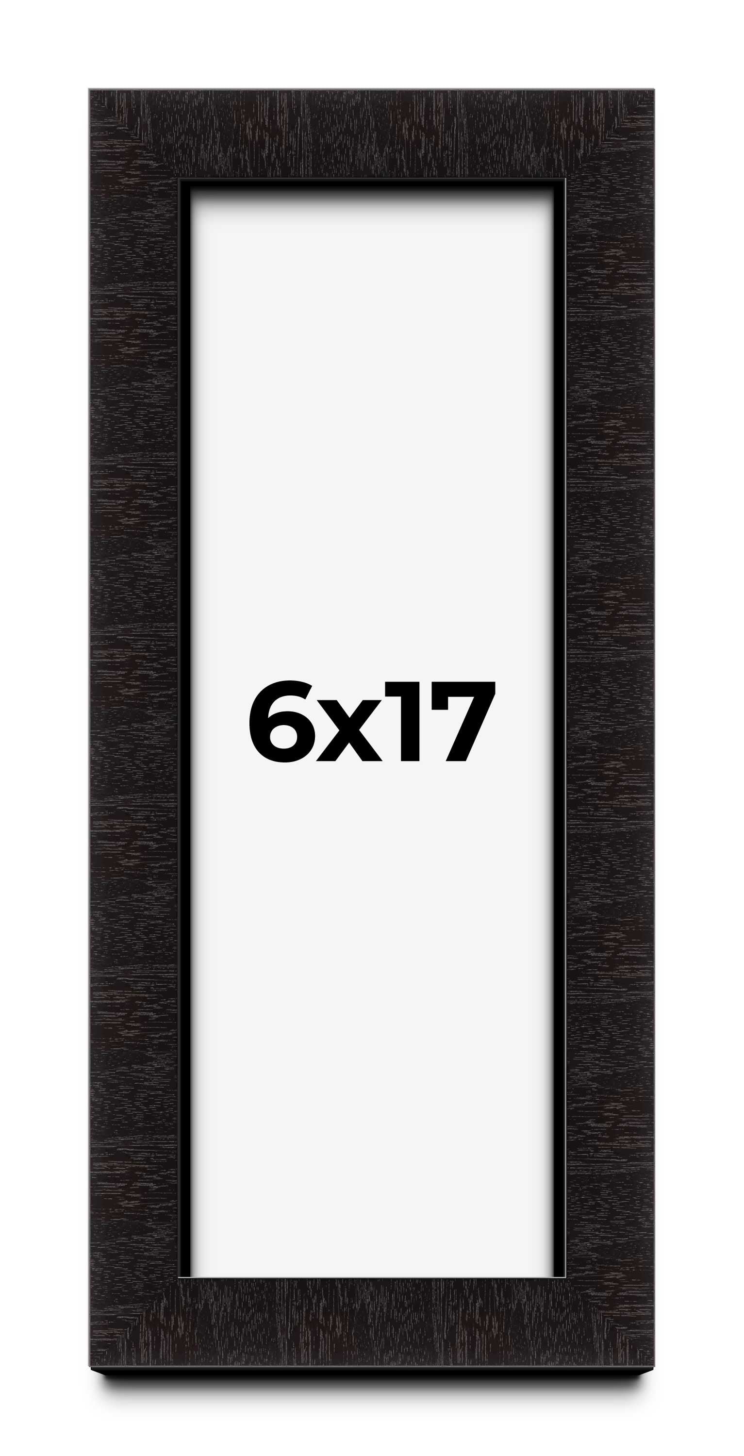 6x17 Shadow Box Black Solid Wood Display Picture Frame | 1 Inch Rabbet ...