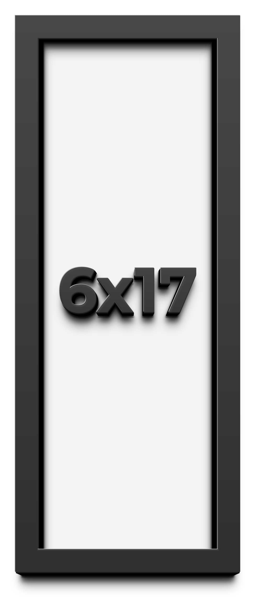 6x17 Shadow Box Frame Black | 1 inches Deep Real Wood Contemporary ...