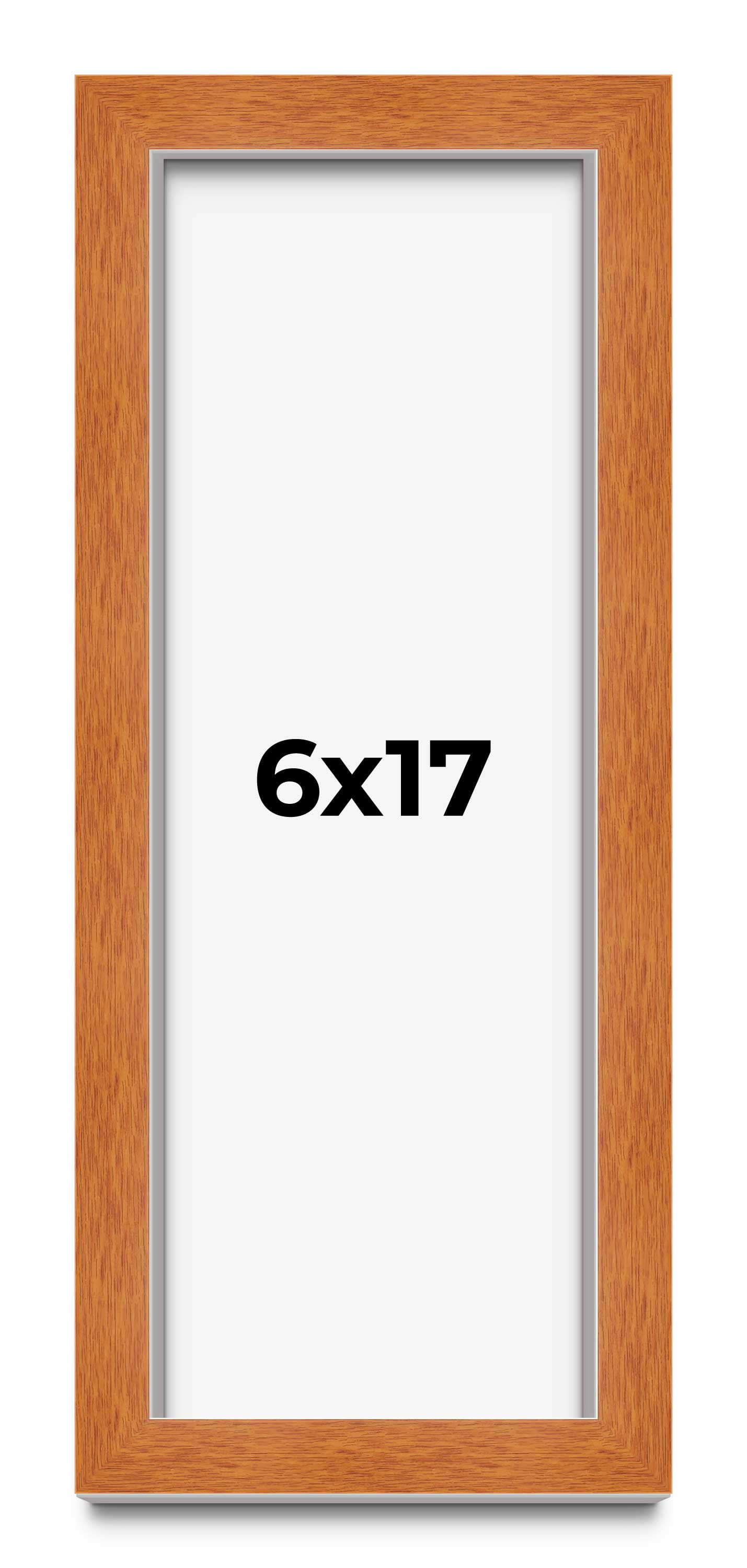 6x17 Shadow Box Frame Brown | 0.875 Inches Deep Real Wood Contemporary ...