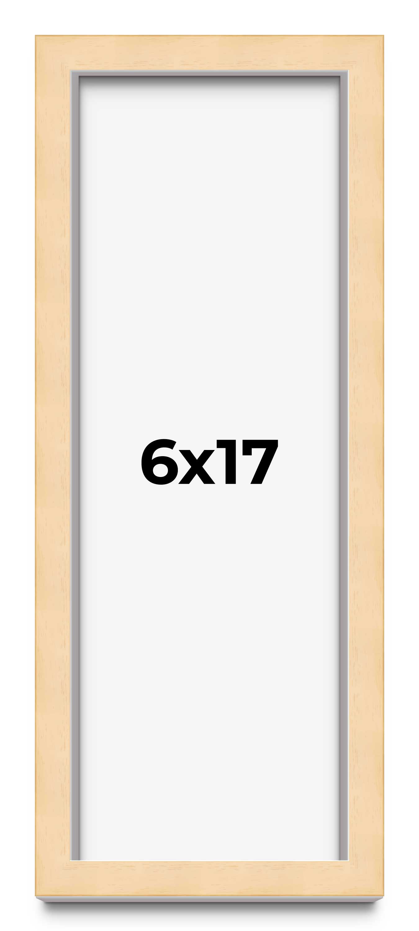 6x17 Shadow Box Frame Brown | 0.875 Inches Deep Real Wood Contemporary ...