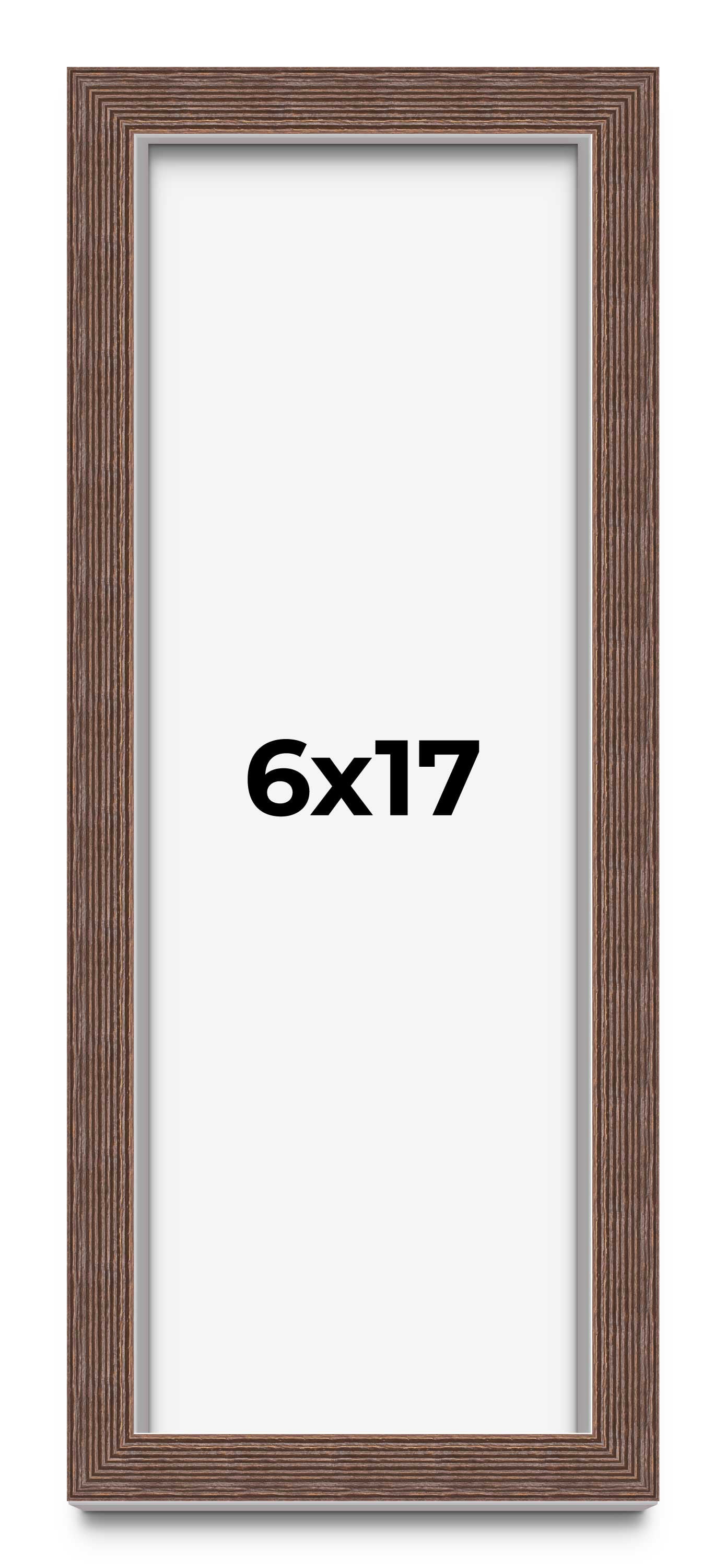6x17 Shadow Box Frame Brown | 1.125 inches Deep Real Wood Rustic ...