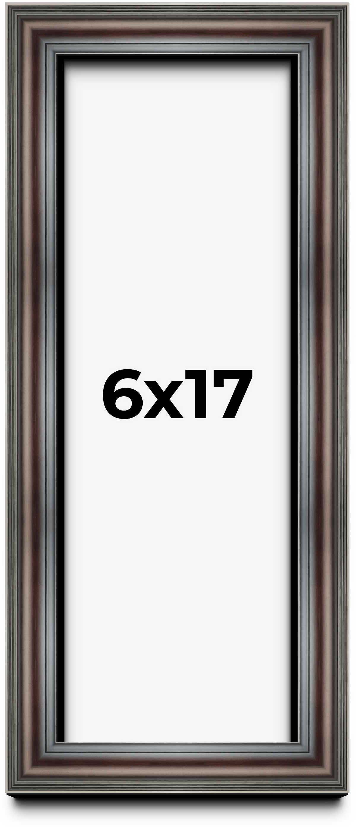 6x17 Shadow Box Frame Brown Cherry | 2.625 Inches Deep Pine Wood ...