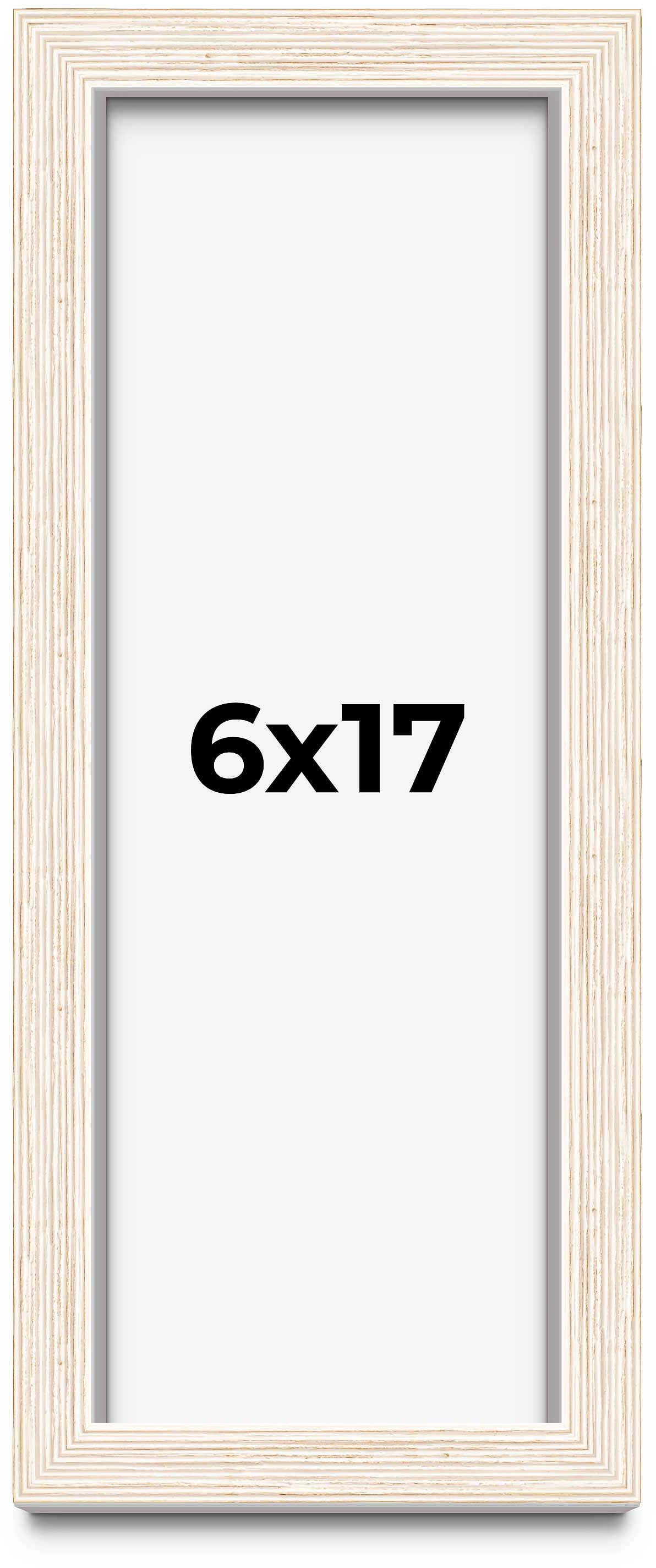 6x17 Shadow Box Frame White | 1.125 Inches Deep Real Wood Rustic ...