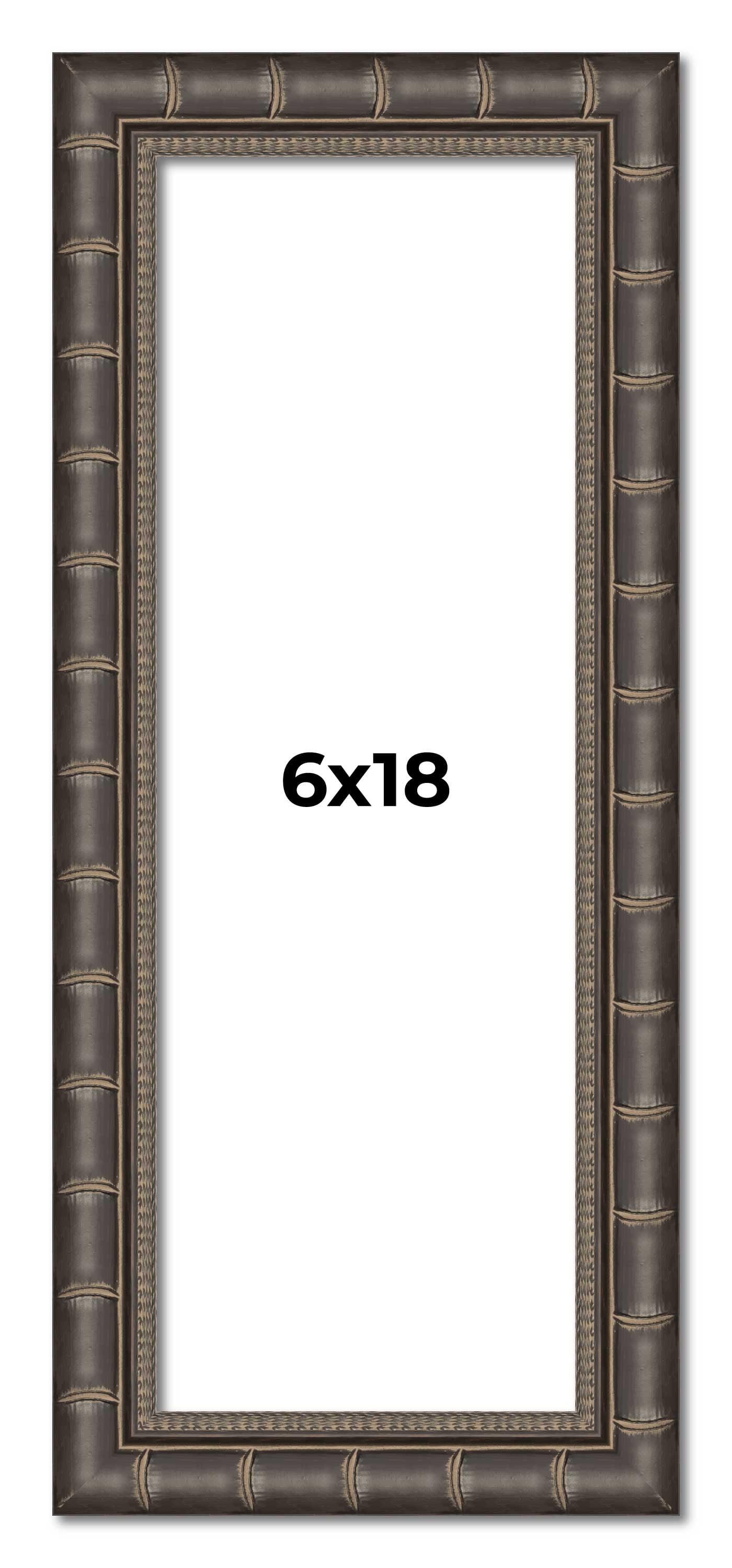 6x18 Frame Black Bamboo Solid Wood Picture Frame Width 1.5 Inches ...