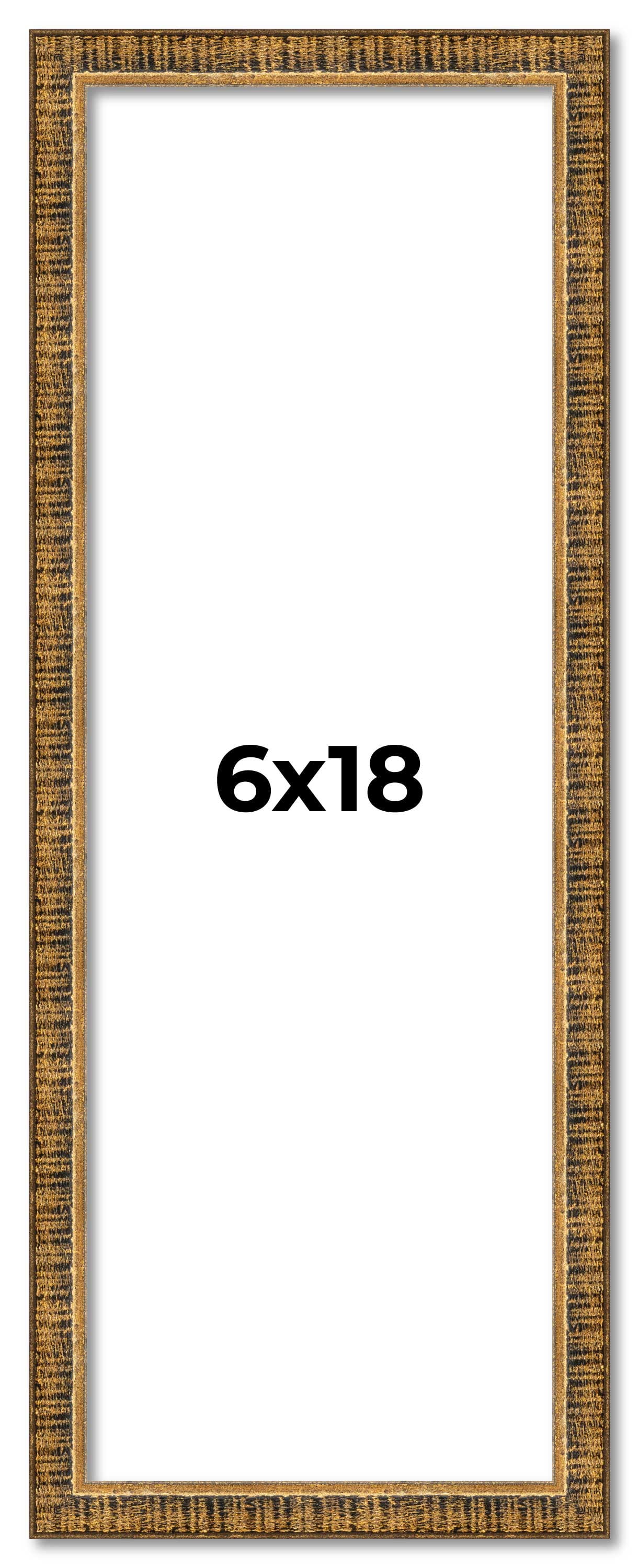 6x18 Frame Gold Picture Frame - Complete Modern Photo Frame Includes UV ...
