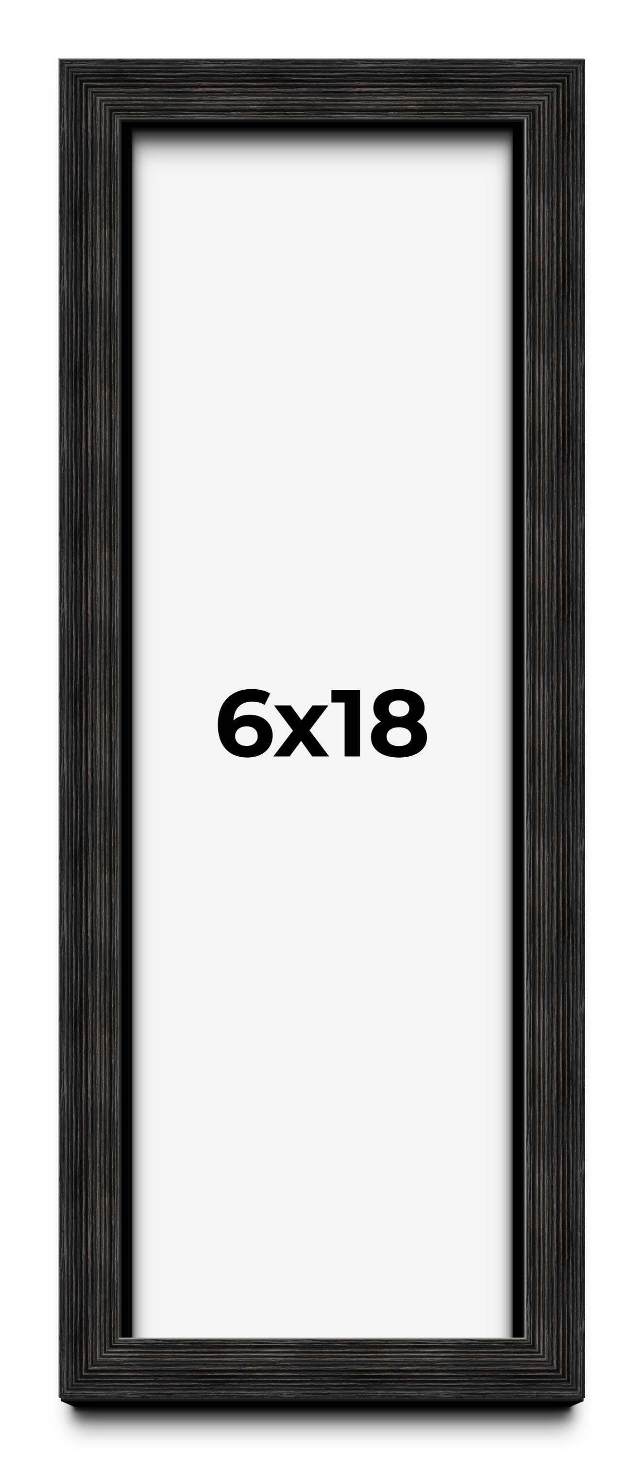 6x18 Shadow Box Black Rustic Barnwood Display Frame | 1.125 Inch Deep ...