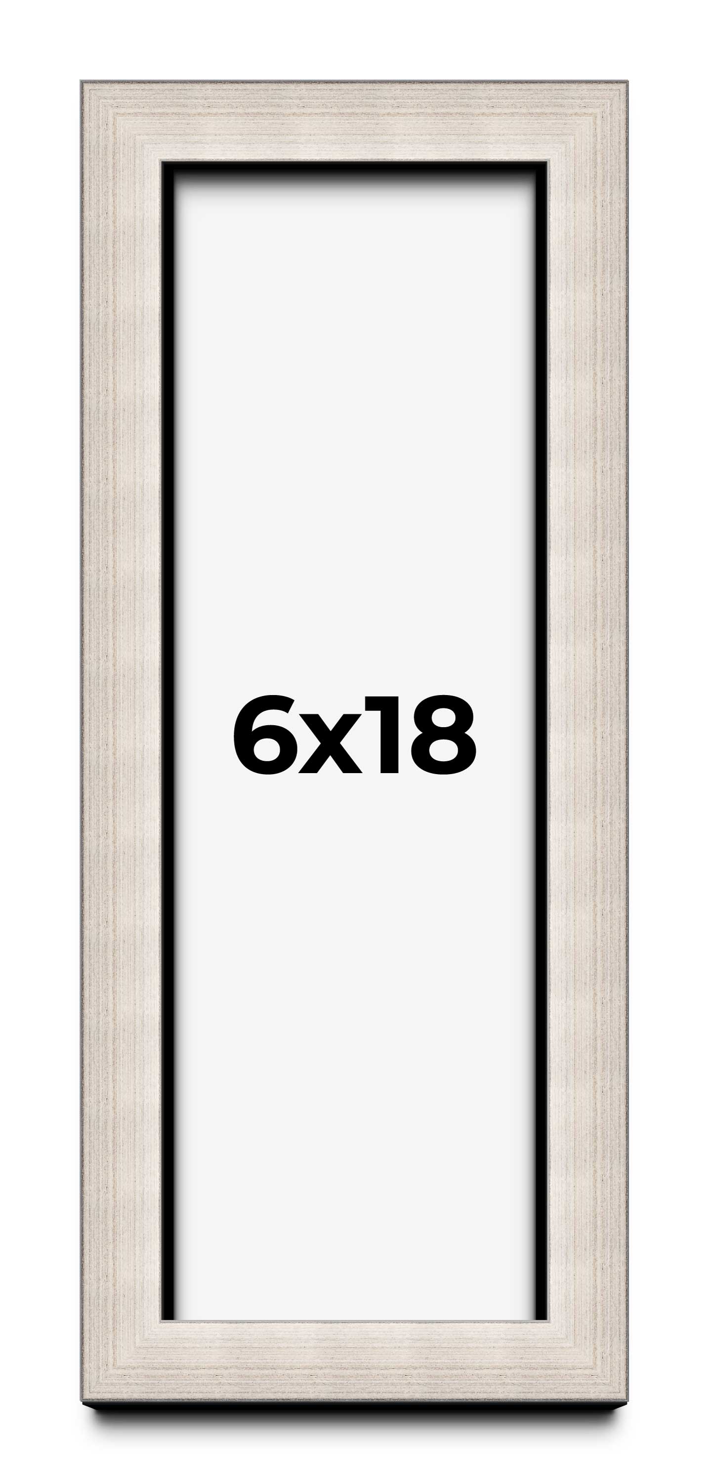 6x18 Shadow Box Brushed Silver | 1.5 Inch Deep | 1.25 Inch Moulding ...