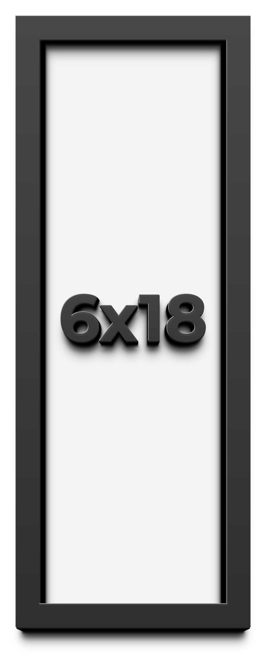 6x18 Shadow Box Frame Black | 1 inches Deep Real Wood Contemporary ...