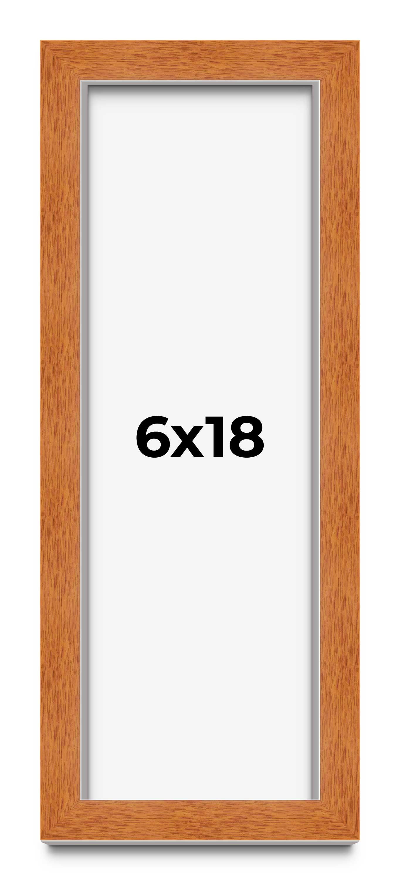 6x18 Shadow Box Frame Brown | 0.875 Inches Deep Real Wood Contemporary ...