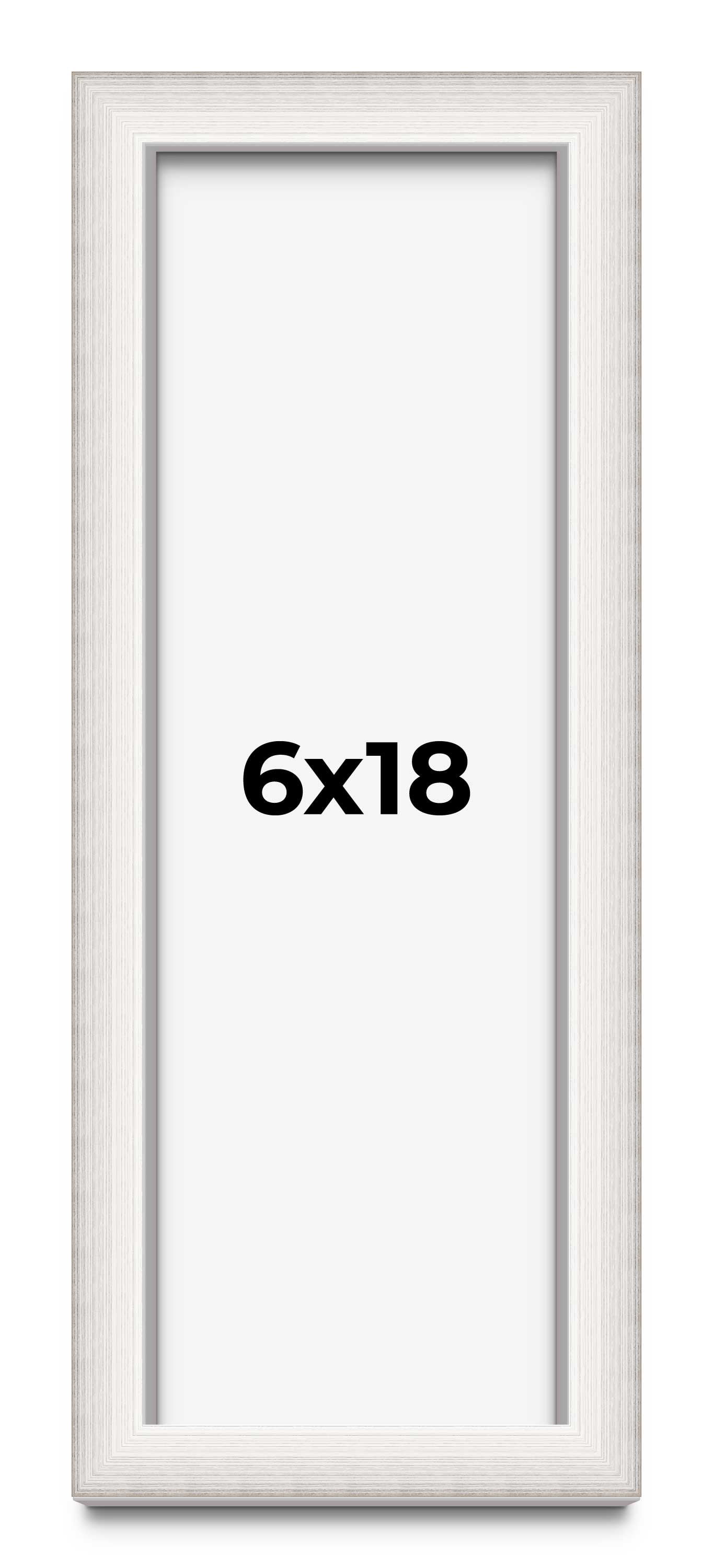 6x18 Shadow Box Silver Brushed Striped Display Frame | 1.625 Inches ...