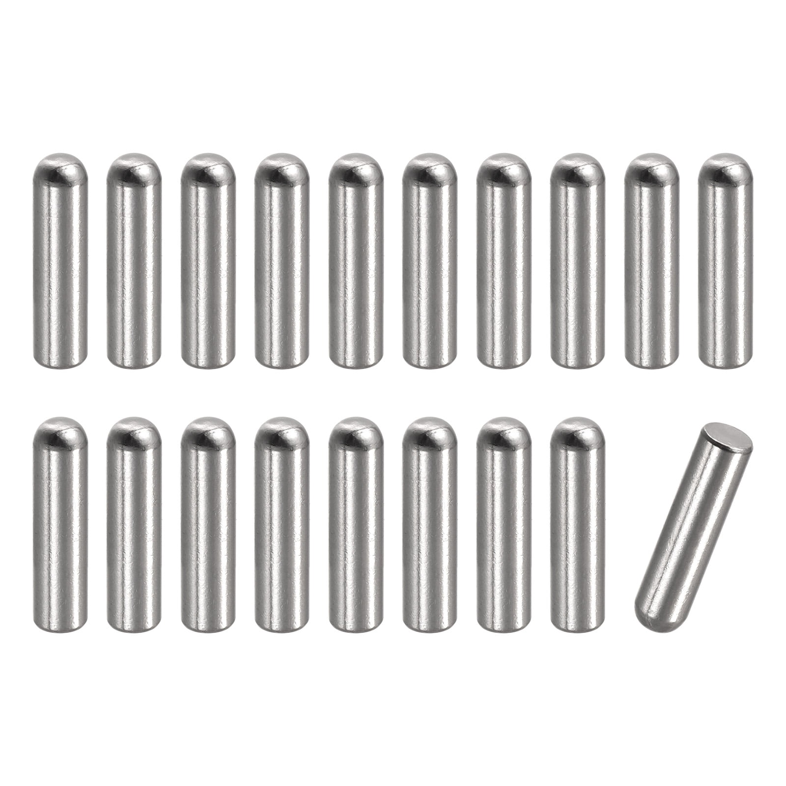 6x18mm Dowel Pins, 20 Pack Round Head Flat Chamfered End Dowel Pin ...