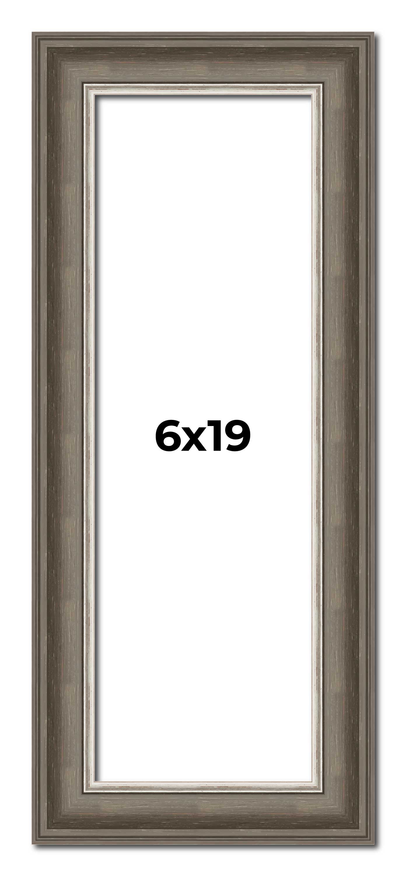 6x19 Frame Brown Solid Wood Picture Frame | 1.75 Inch Moulding Width ...