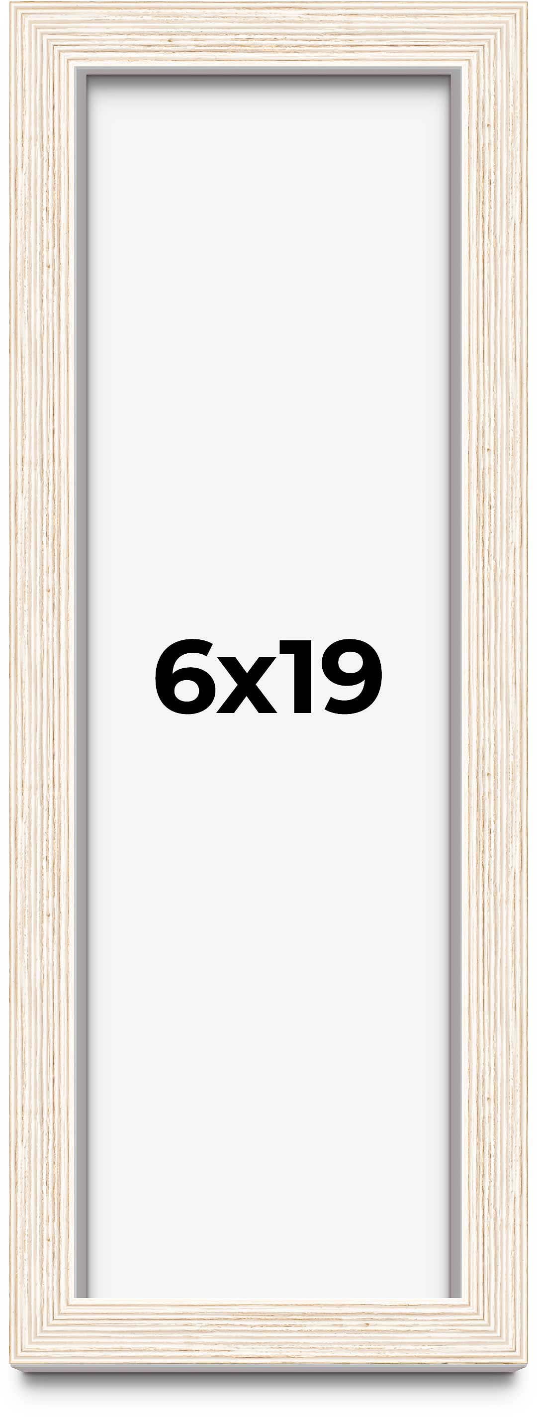 6x19 Shadow Box Frame White | 1.125 Inches Deep Real Wood Rustic ...