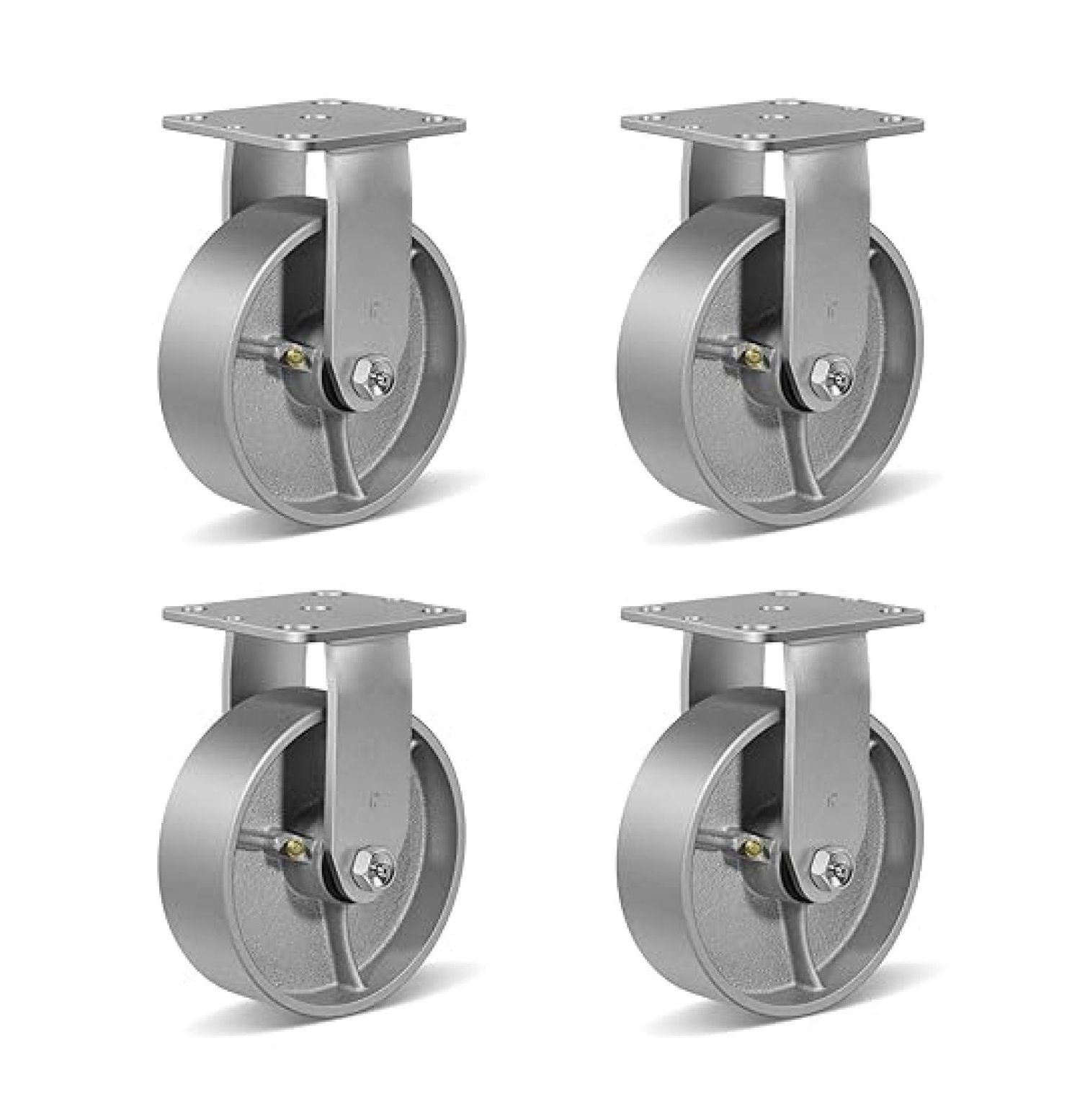 6x2 Heavy Duty Caster Steel Cast Iron Wheel - Industrial Caster Wheels ...