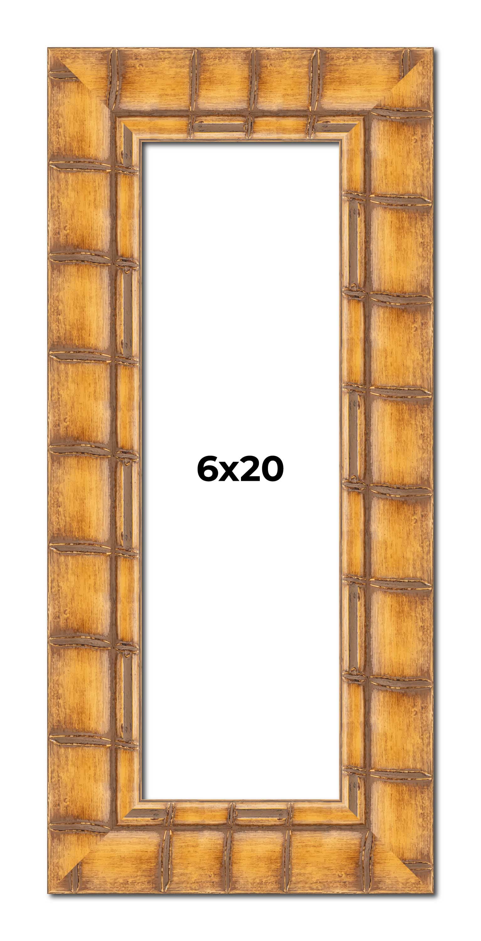 6x20 Frame Beige Real Wood Picture Frame Width 3 inches | Interior ...