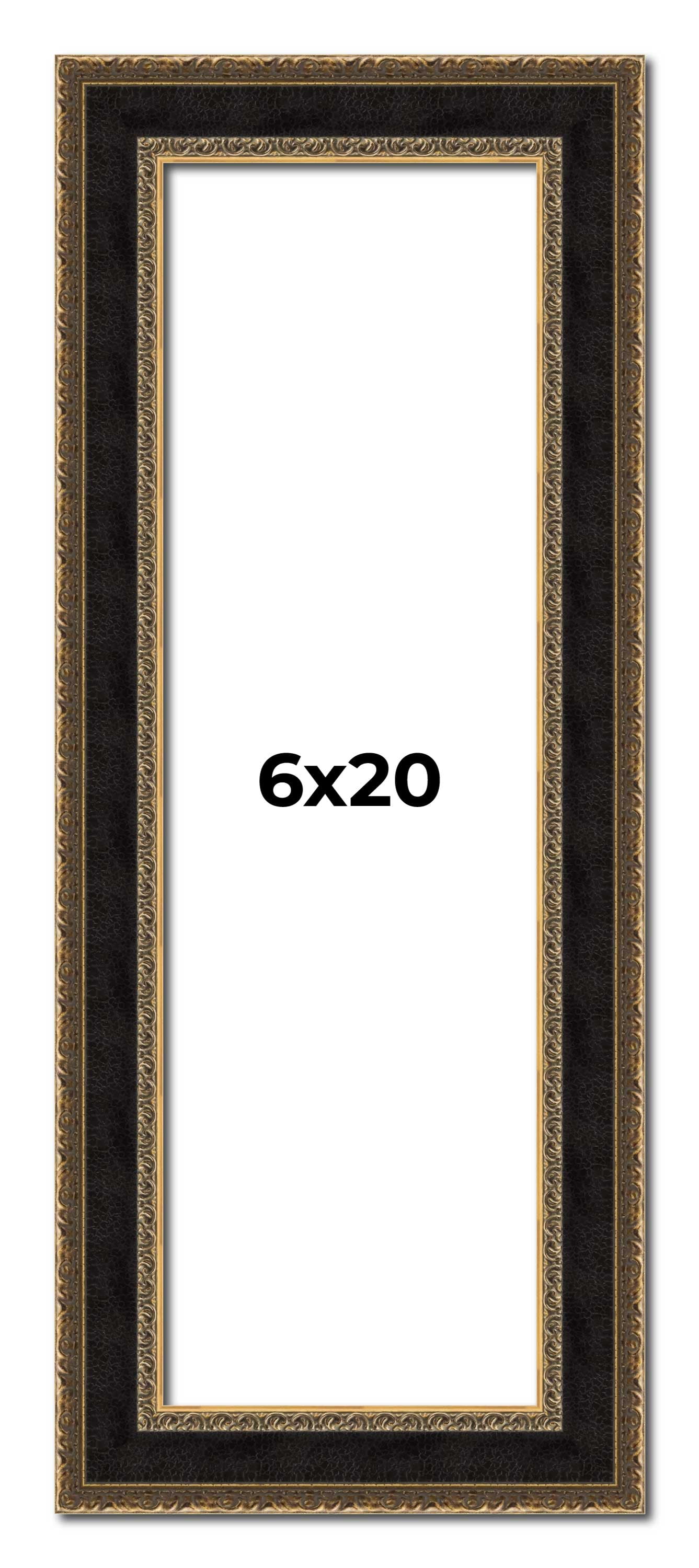 6x20 Frame Gold Antique Vintage Sold Wood Picture Frame | 1.75 Inch ...
