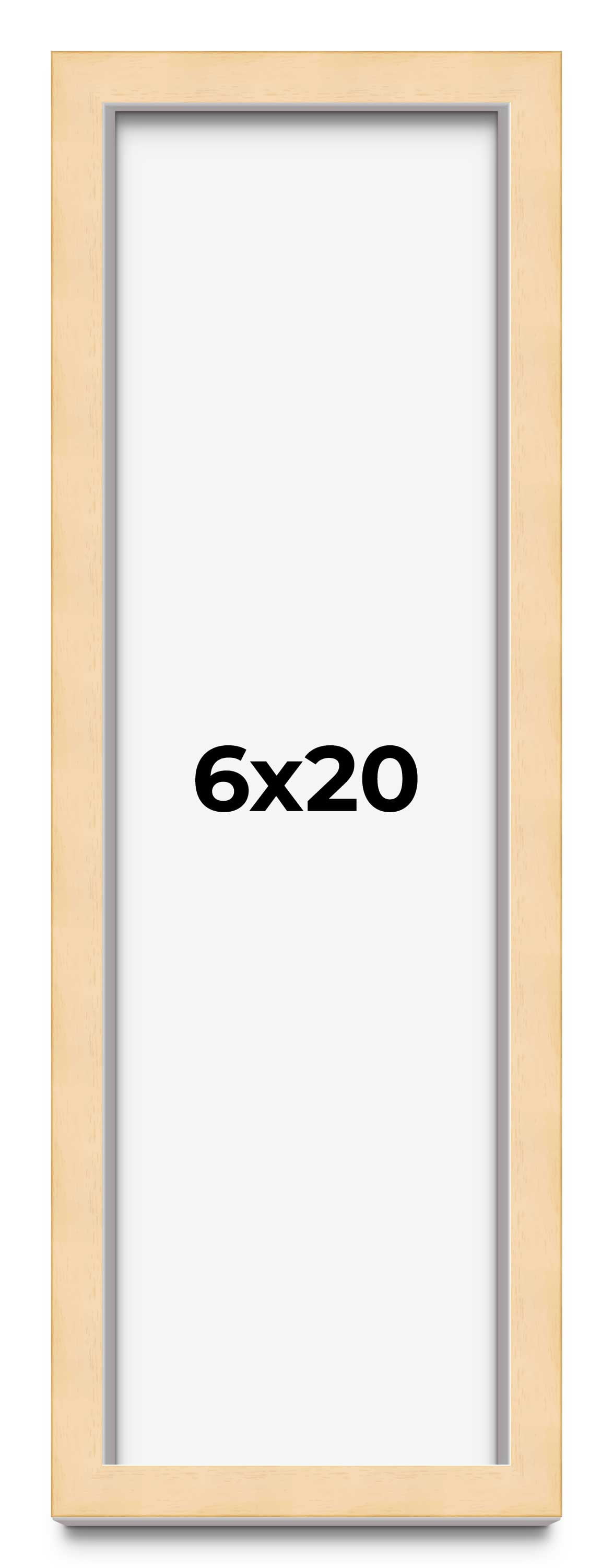 6x20 Shadow Box Frame Brown | 0.875 Inches Deep Real Wood Contemporary ...