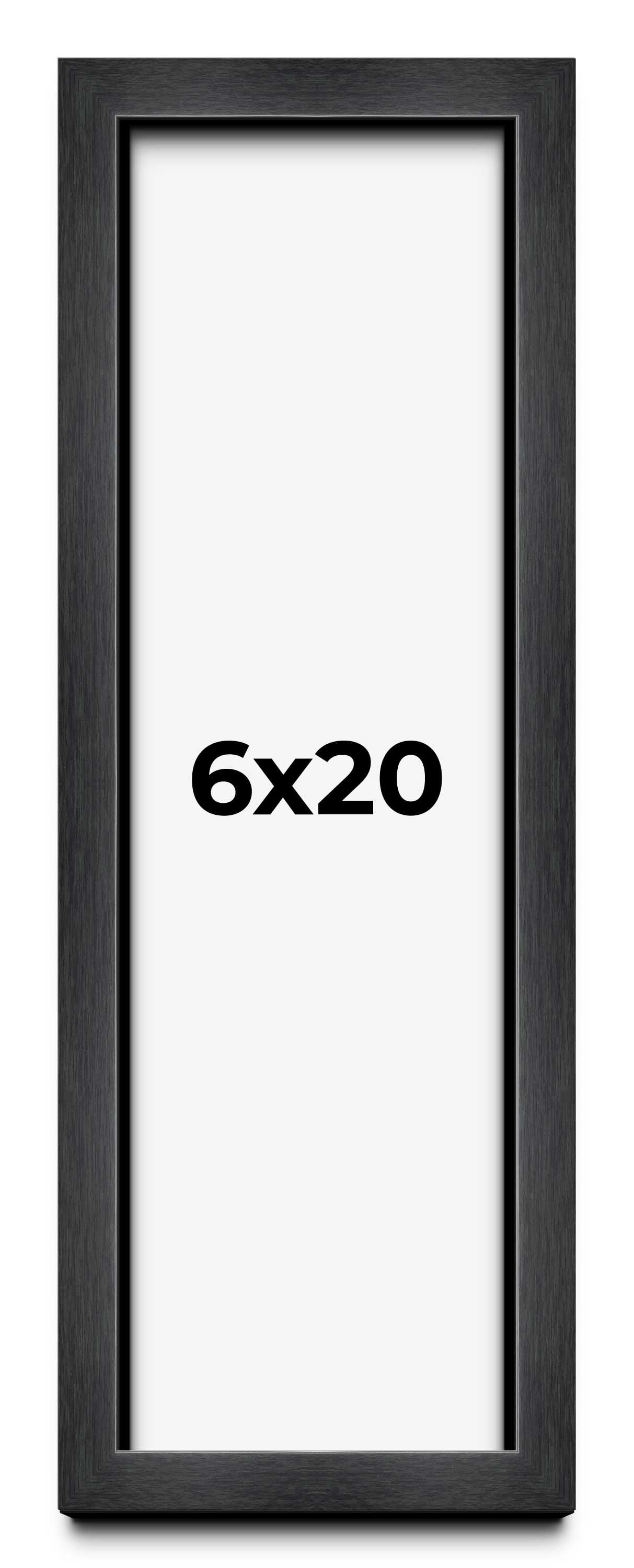 6x20 Shadow Box Frame Grey Charcoal Black | 0.875 Inches Deep | Solid ...