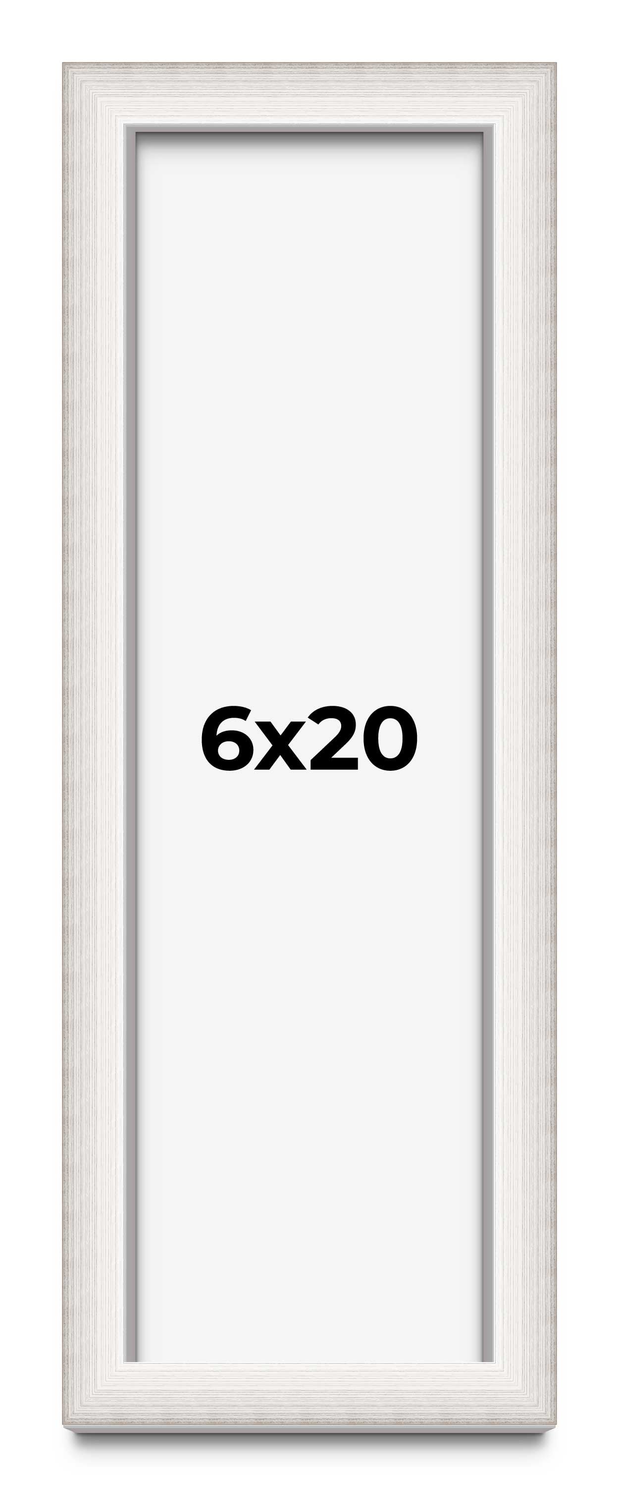 6x20 Shadow Box Silver Brushed Striped Display Frame | 1.625 Inches ...