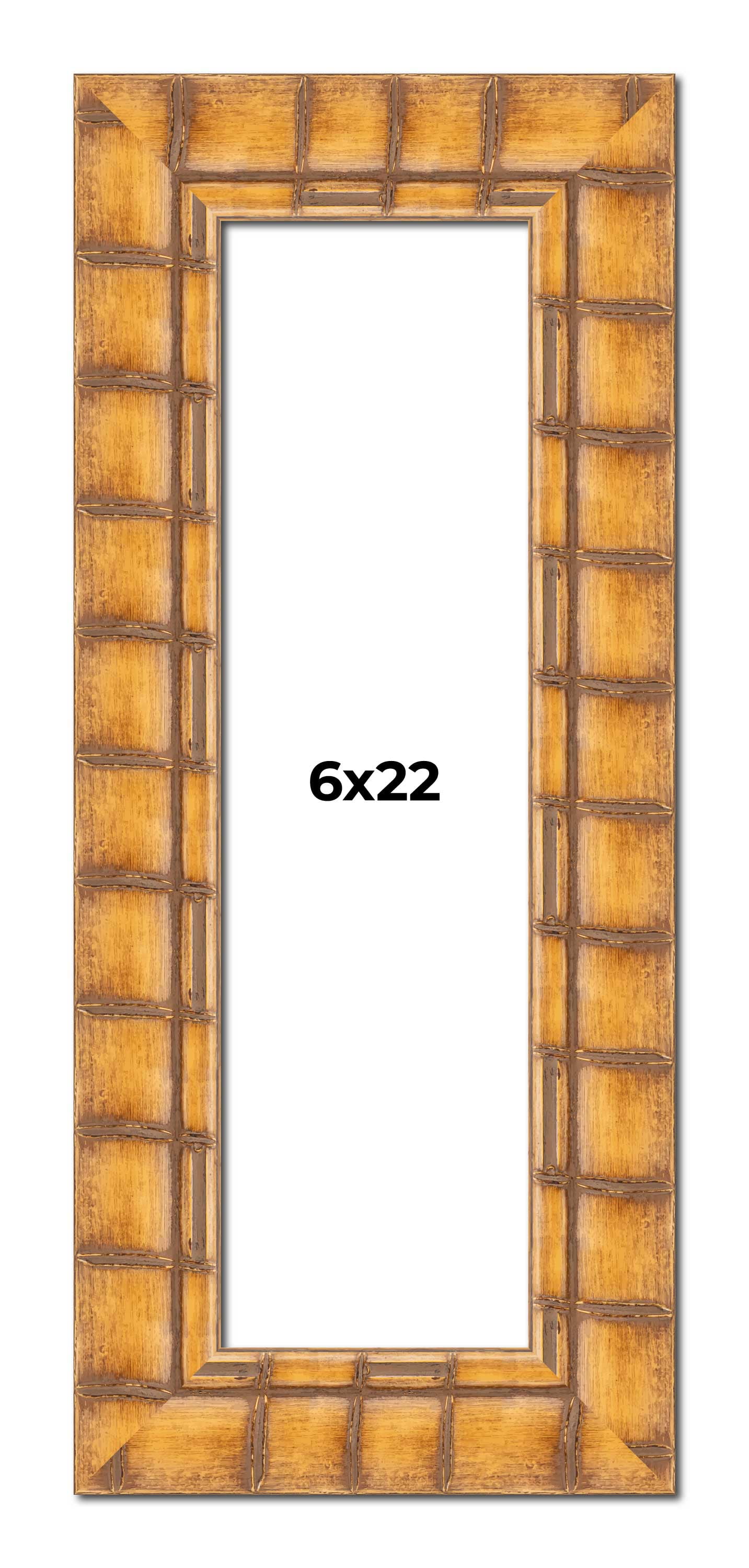 6x22 Frame Beige Real Wood Picture Frame Width 3 inches | Interior ...