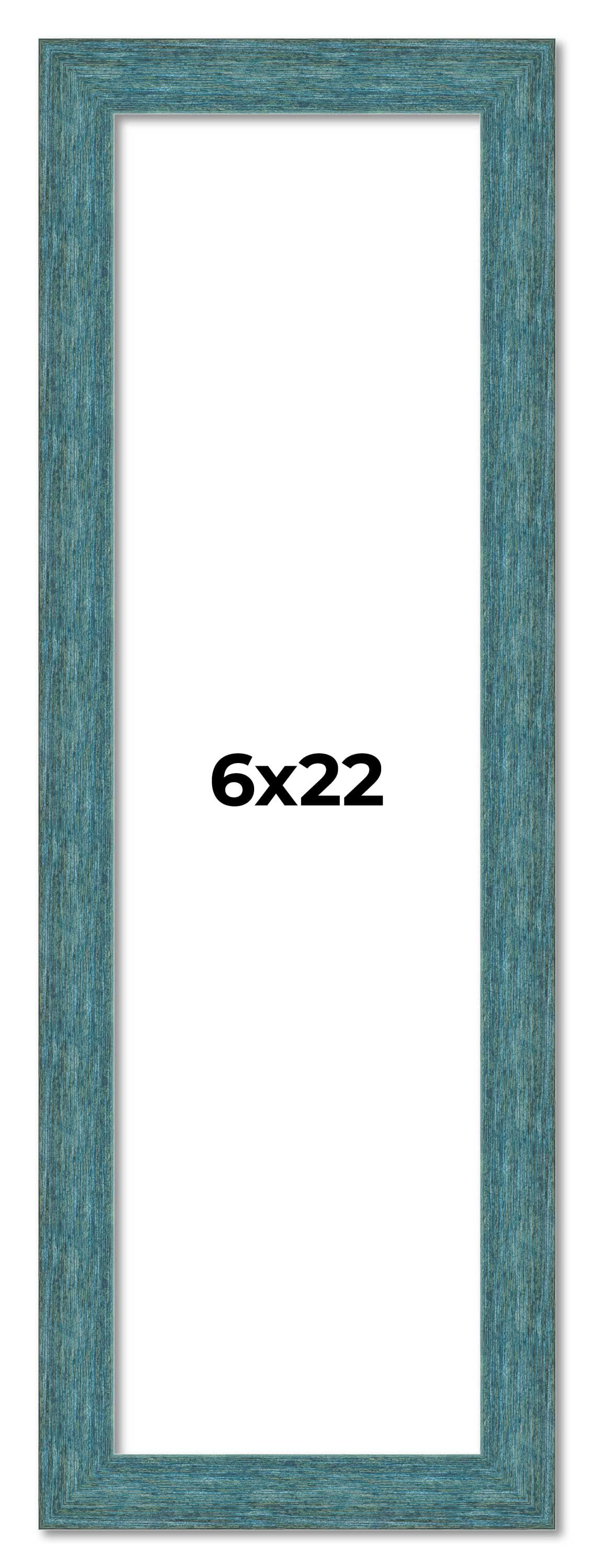 6x22 Frame Blue Rustic Barnwood Solid Wood Picture Frame Width 1.25 ...