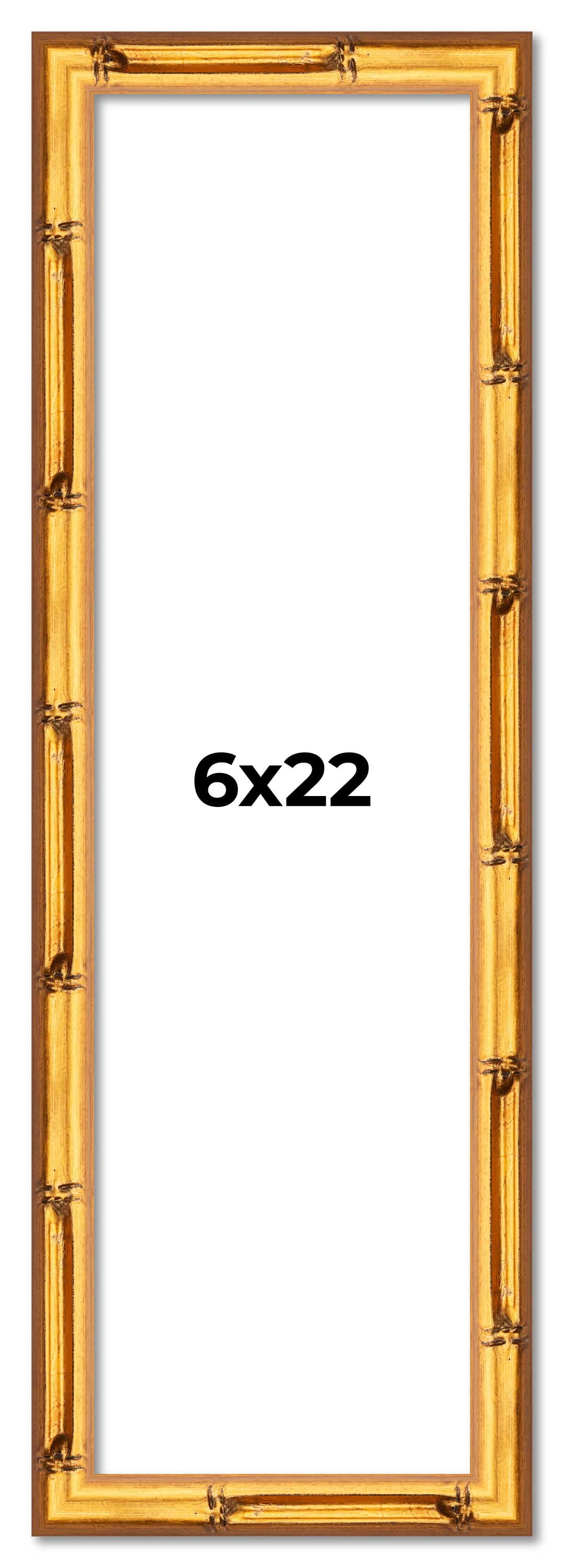 6x22 Frame Gold Bamboo Picture Frame - Complete Modern Photo Frame ...