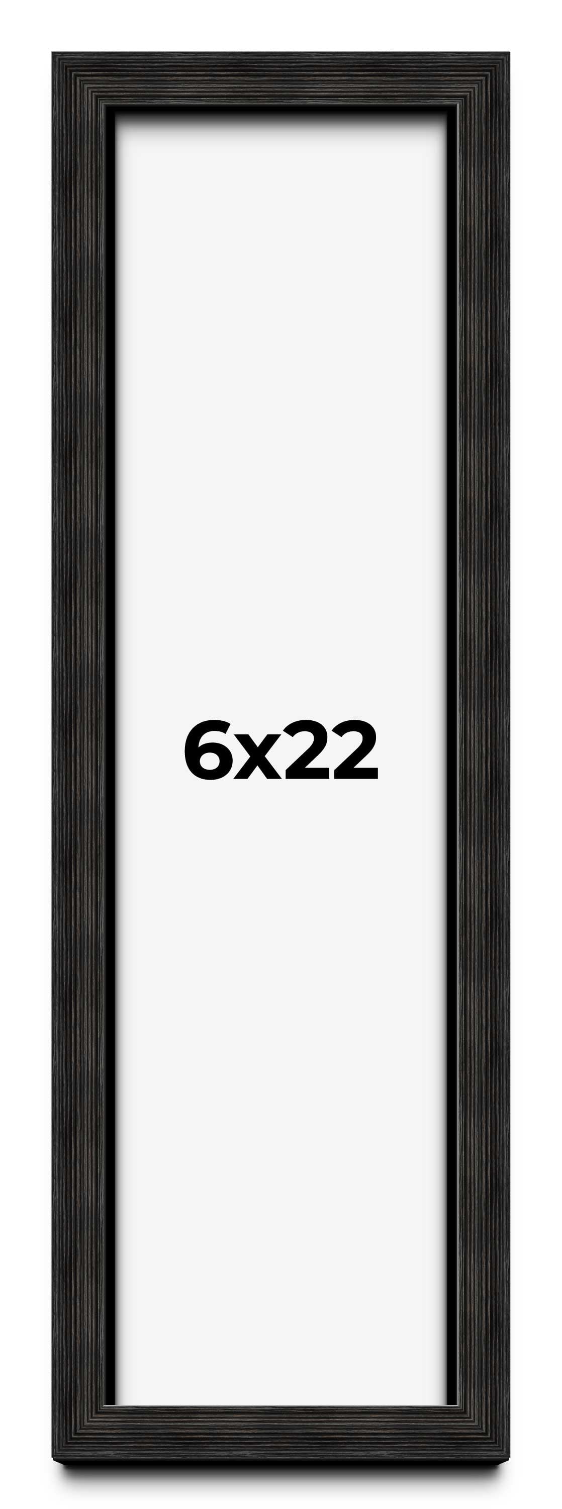 6x22 Shadow Box Black Rustic Barnwood Display Frame | 1.125 Inch Deep ...