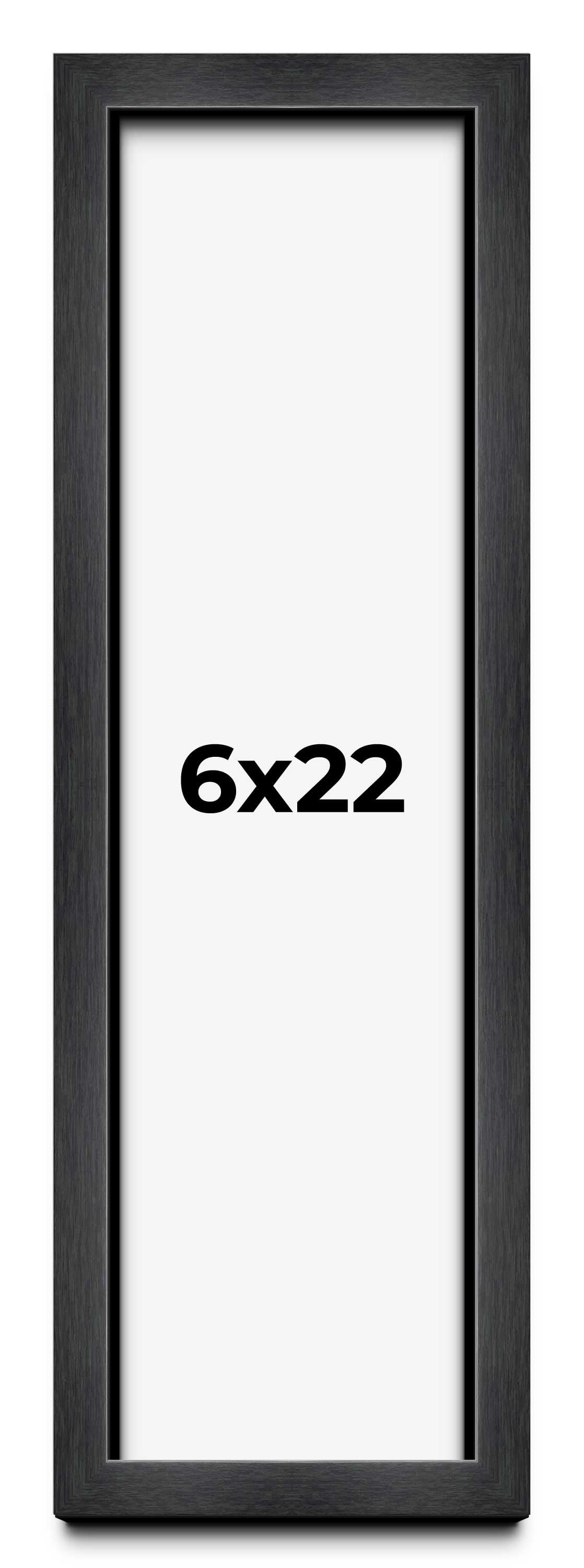 6x22 Shadow Box Frame Grey Charcoal Black | 0.875 Inches Deep | Solid ...