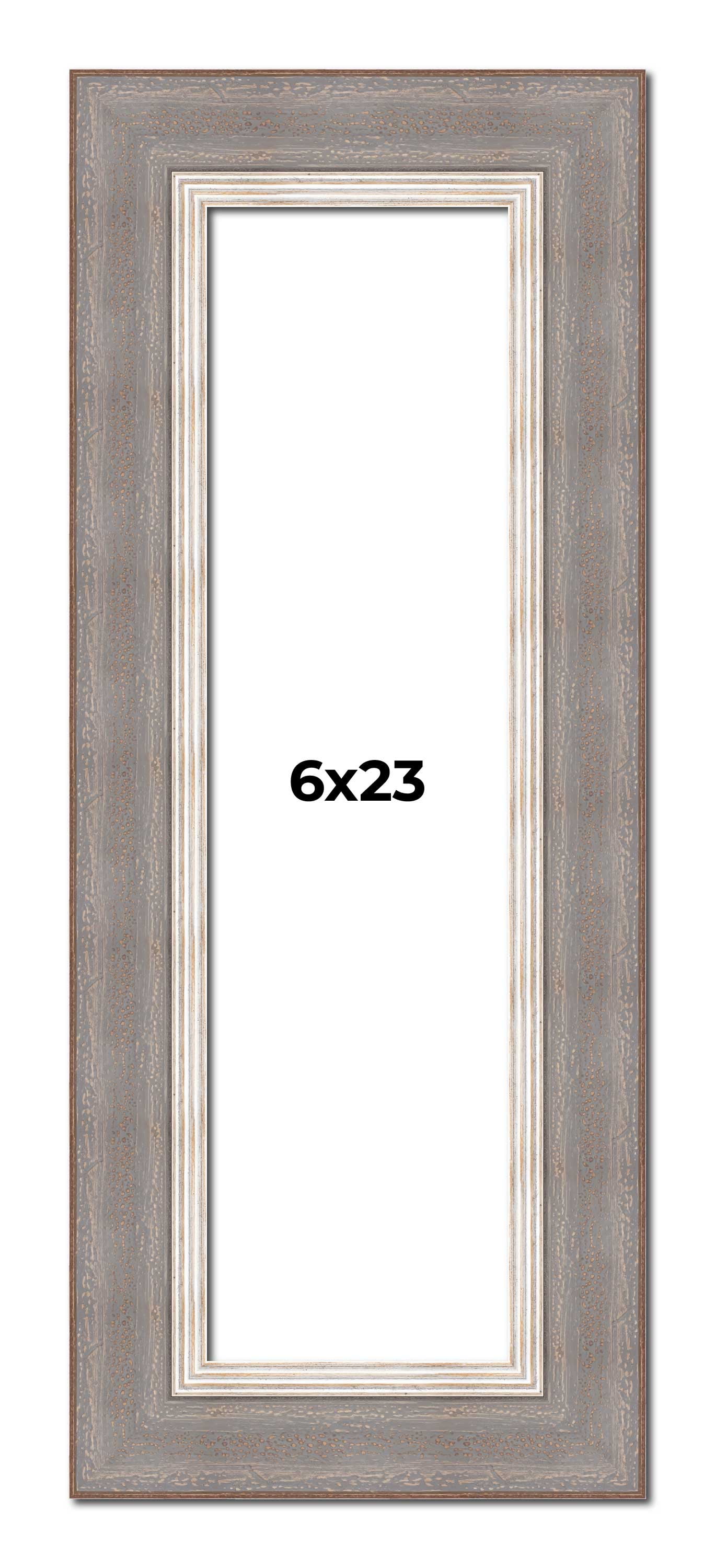 6x23 Frame Grey Real Wood Picture Frame Width 2.75 Inches | Interior ...