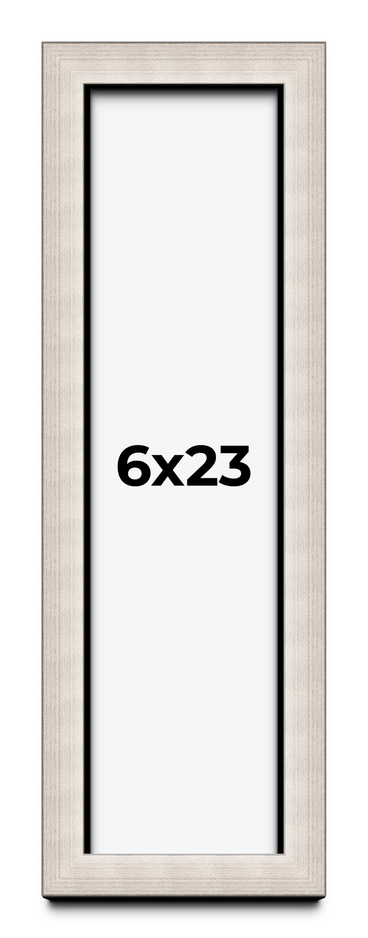 6x23 Shadow Box Brushed Silver | 1.5 Inch Deep | 1.25 Inch Moulding ...