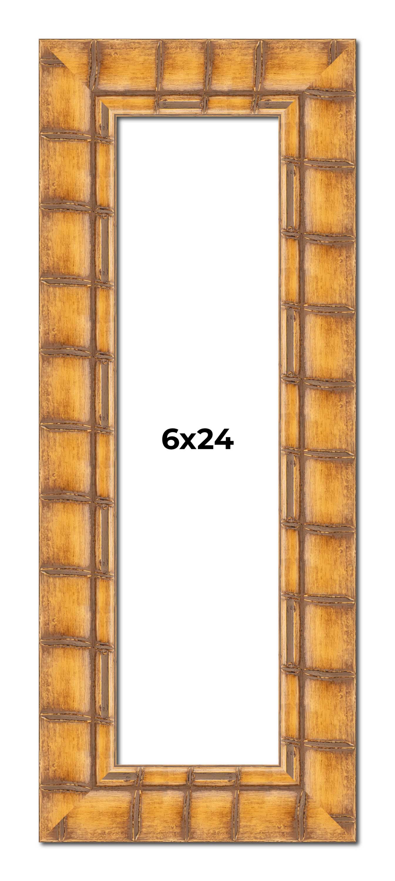 6x24 Frame Beige Real Wood Picture Frame Width 3 inches | Interior ...