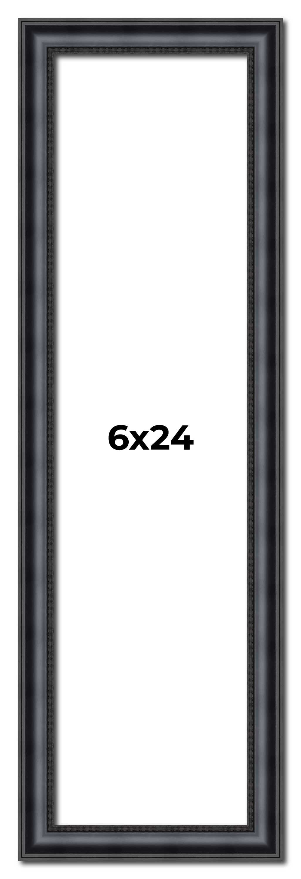 6x24 Frame Black Real Wood Picture Frame Width 1.25 inches | Interior ...