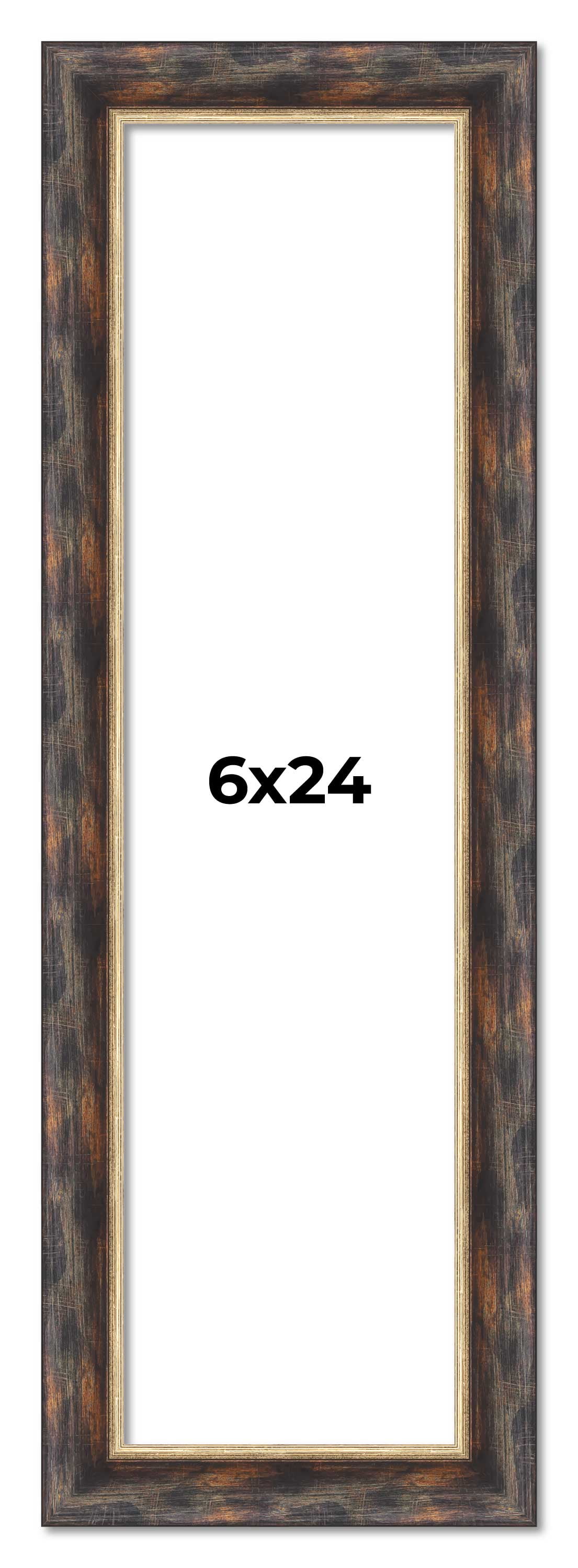 6x24 Frame Gold Real Wood Picture Frame Width 1.5 inches | Interior ...