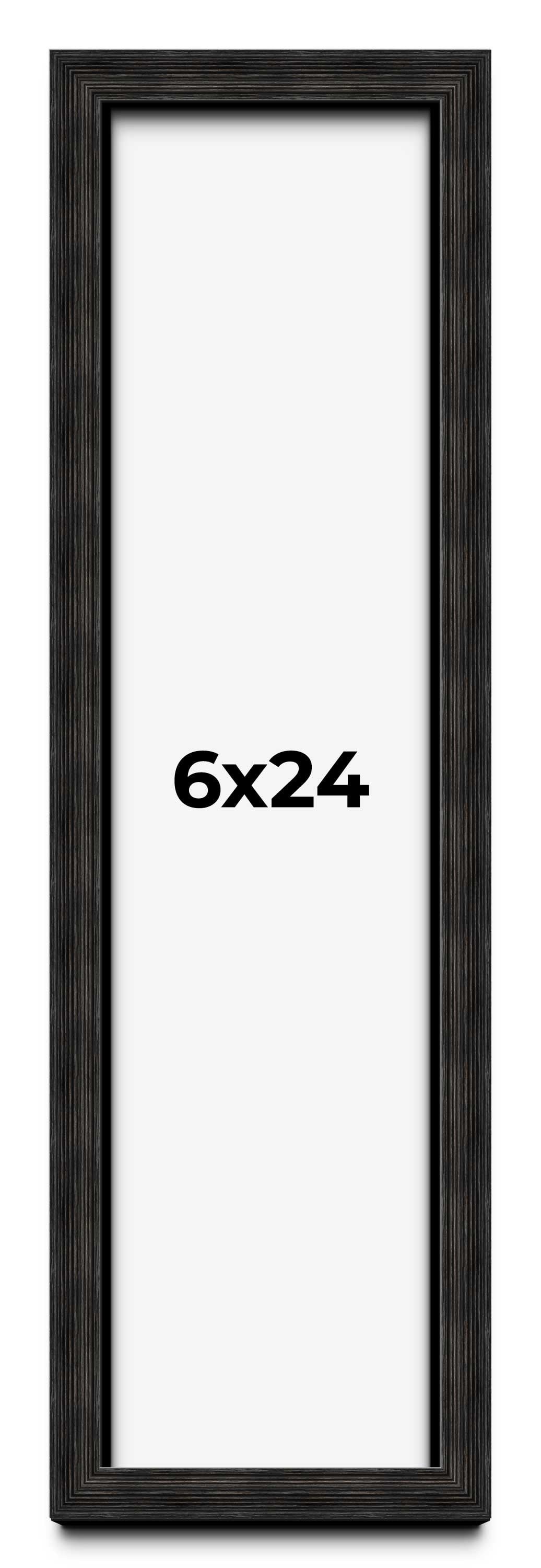 6x24 Shadow Box Black Rustic Barnwood Display Frame | 1.125 Inch Deep ...