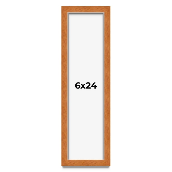 6x24 Shadow Box Frame Brown | 0.875 Inches Deep Real Wood Contemporary ...