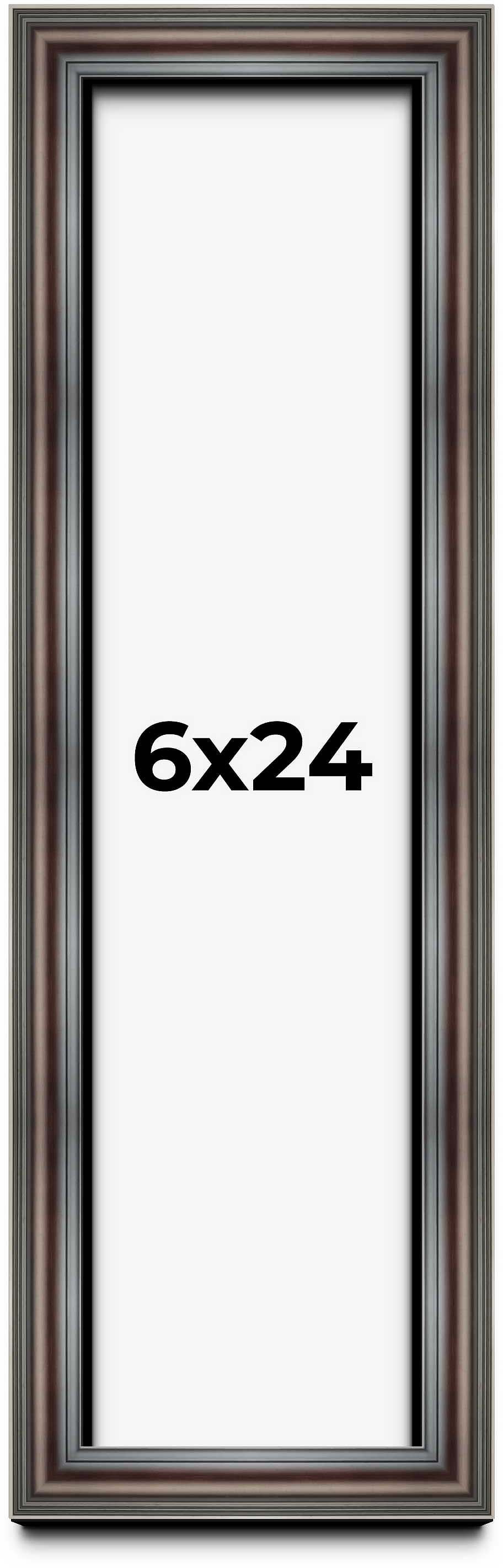 6x24 Shadow Box Frame Brown Cherry | 2.625 Inches Deep Pine Wood ...