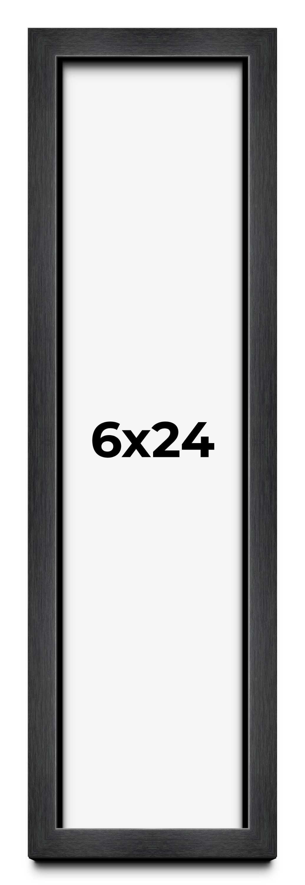 6x24 Shadow Box Frame Grey Charcoal Black | 0.875 Inches Deep | Solid ...