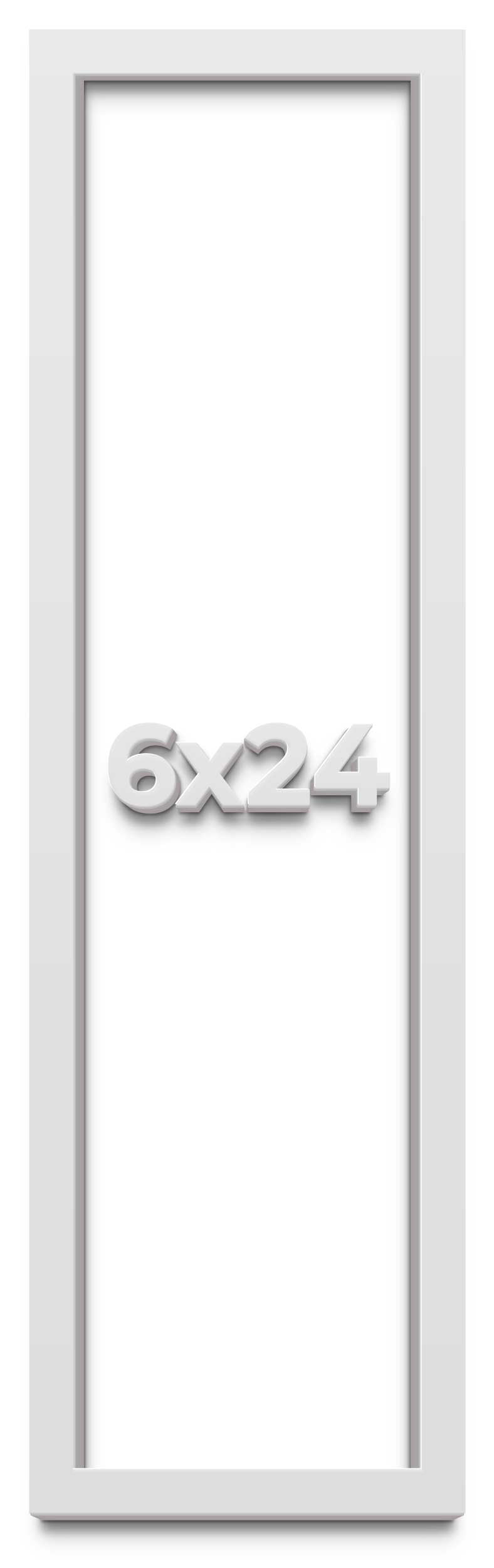 6x24 Shadow Box Frame White | 2 Inches Deep Real Wood Contemporary ...