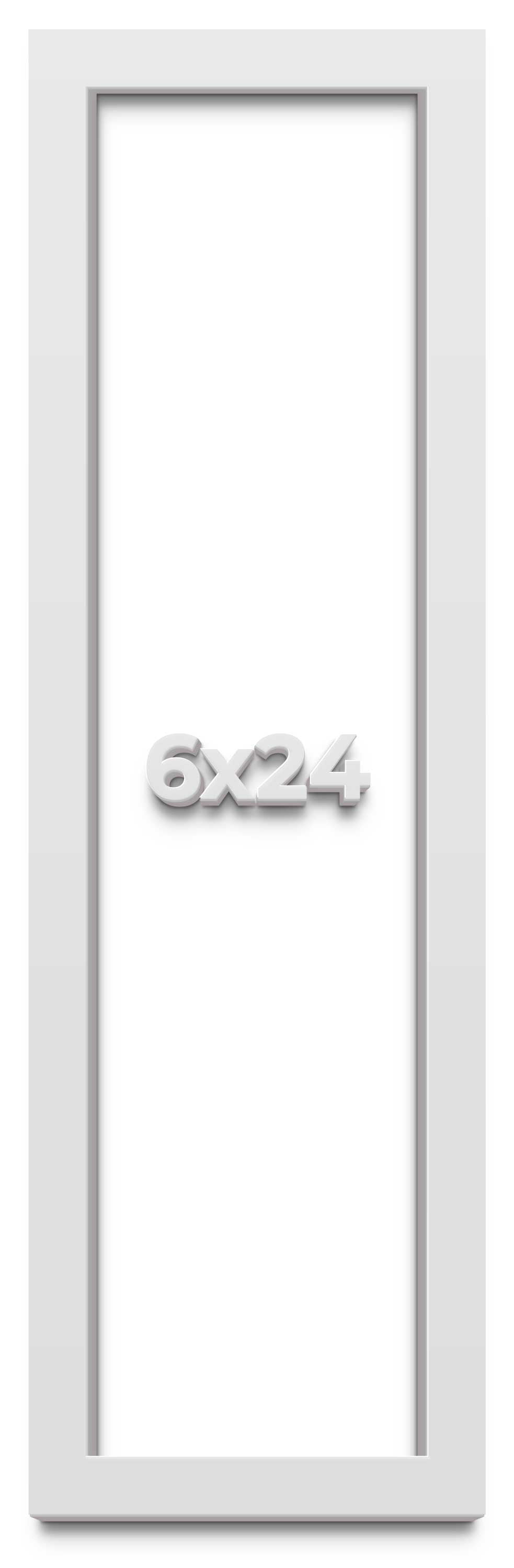 6x24 Shadow Box High Gloss White Display Frame | 1.625 Inches Deep | 1 ...