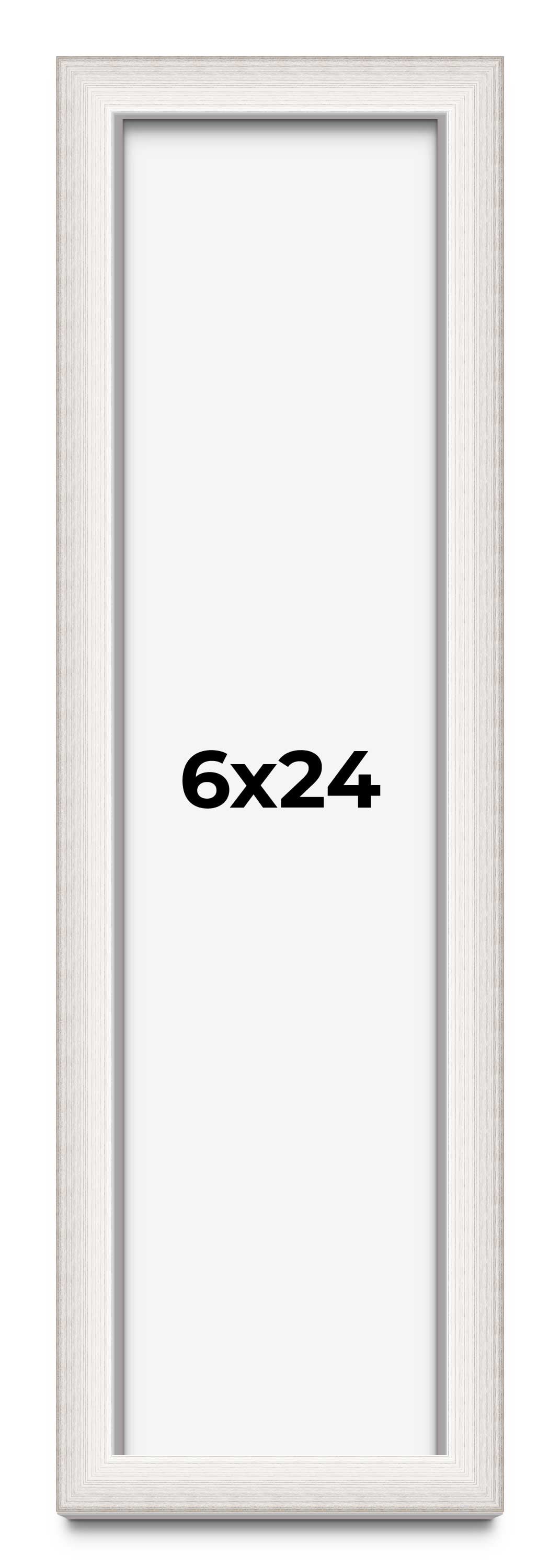 6x24 Shadow Box Silver Brushed Striped Display Frame | 1.625 Inches ...