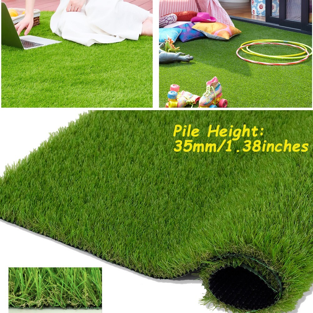 6x24ft Artificial Grass Fake Synthetic Rug Garden Landscape Lawn Carpet ...